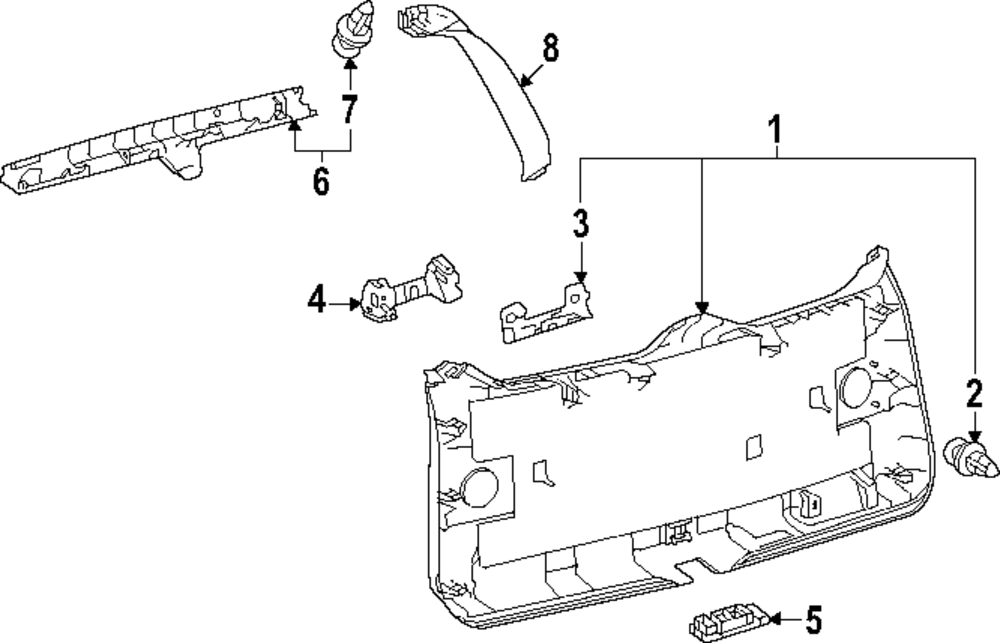 2024-2025 Toyota Grand Highlander Side Gate Trim 67938-0E040-C0 ...