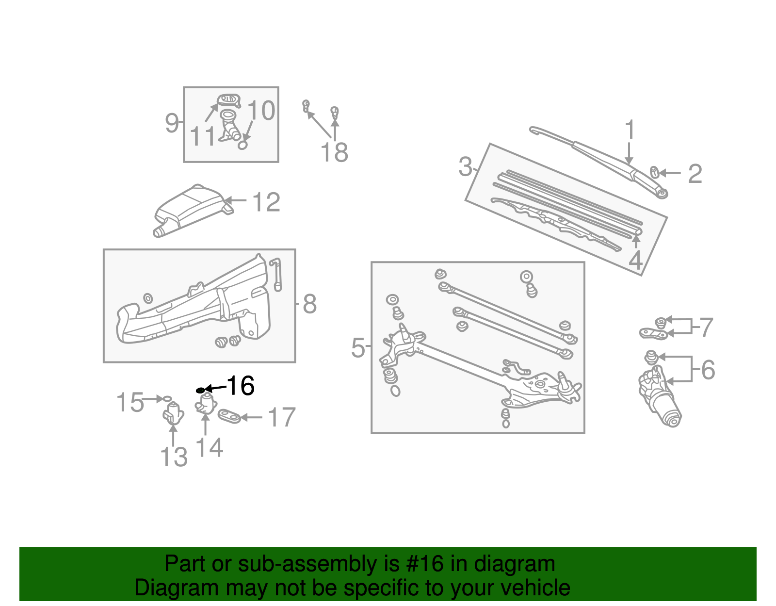 38516-SA0-671 - Washer Pump Rear Seal 2000-2006 Honda | Honda Parts Online