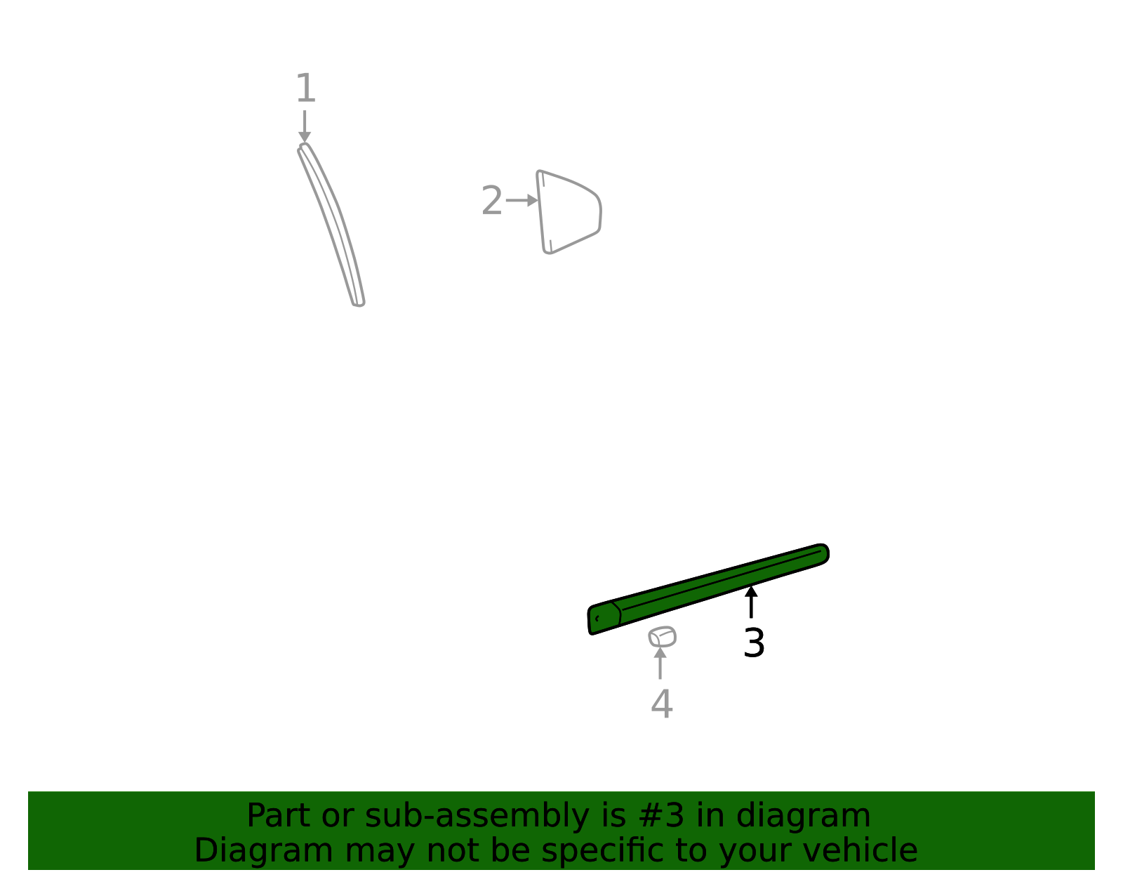 1999-2001 Hyundai Sonata Body Side Molding 87722-38000 | QuirkParts