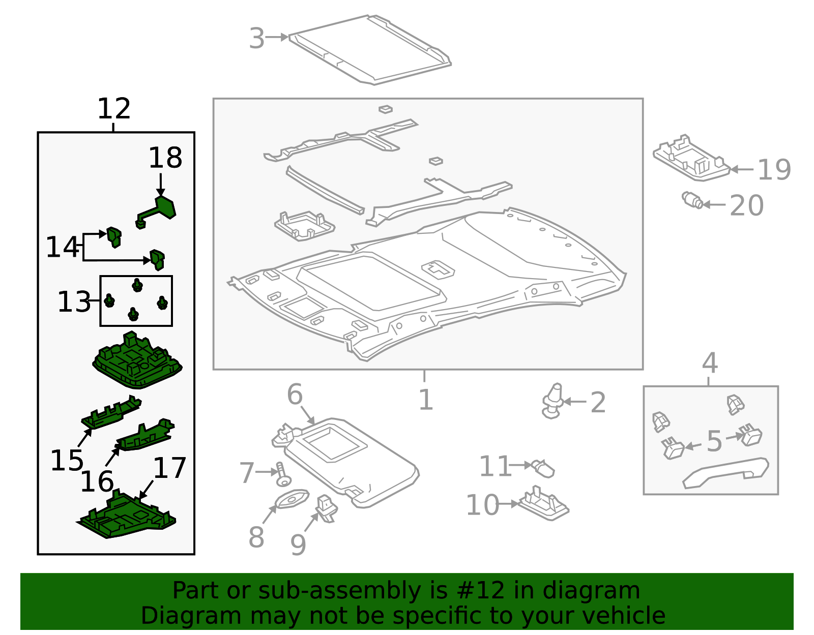 2021-2022 Toyota Corolla Map Lamp Assembly 81208-12250-A0 | Toyota ...
