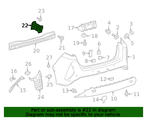 2017-2022 Toyota Prius Prime Bumper Impact Bar Bracket 52016-47090 ...