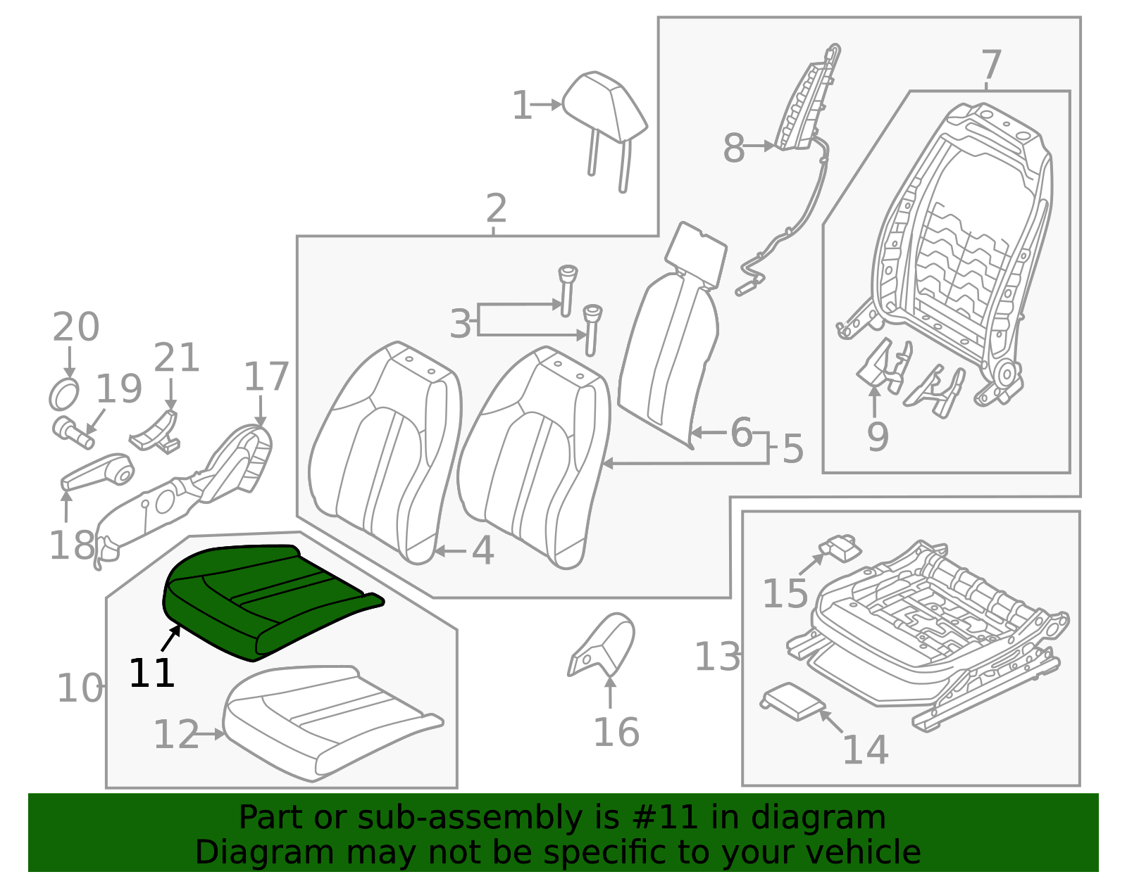 2021-2025 Hyundai Sonata Cushion Cover 88260-L1820-VSX | QuirkParts