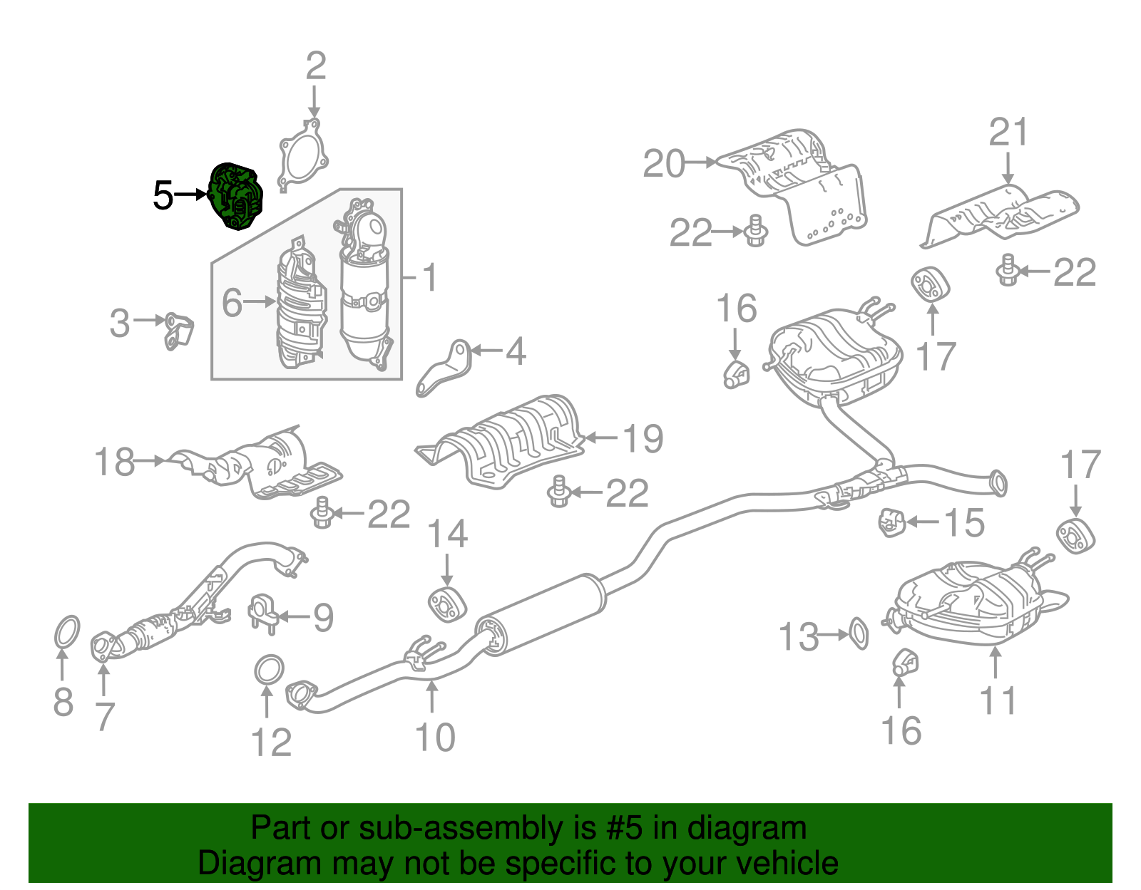 18120-6A0-A00 - Converter Shield 2018-2025 Honda | Honda Parts Online
