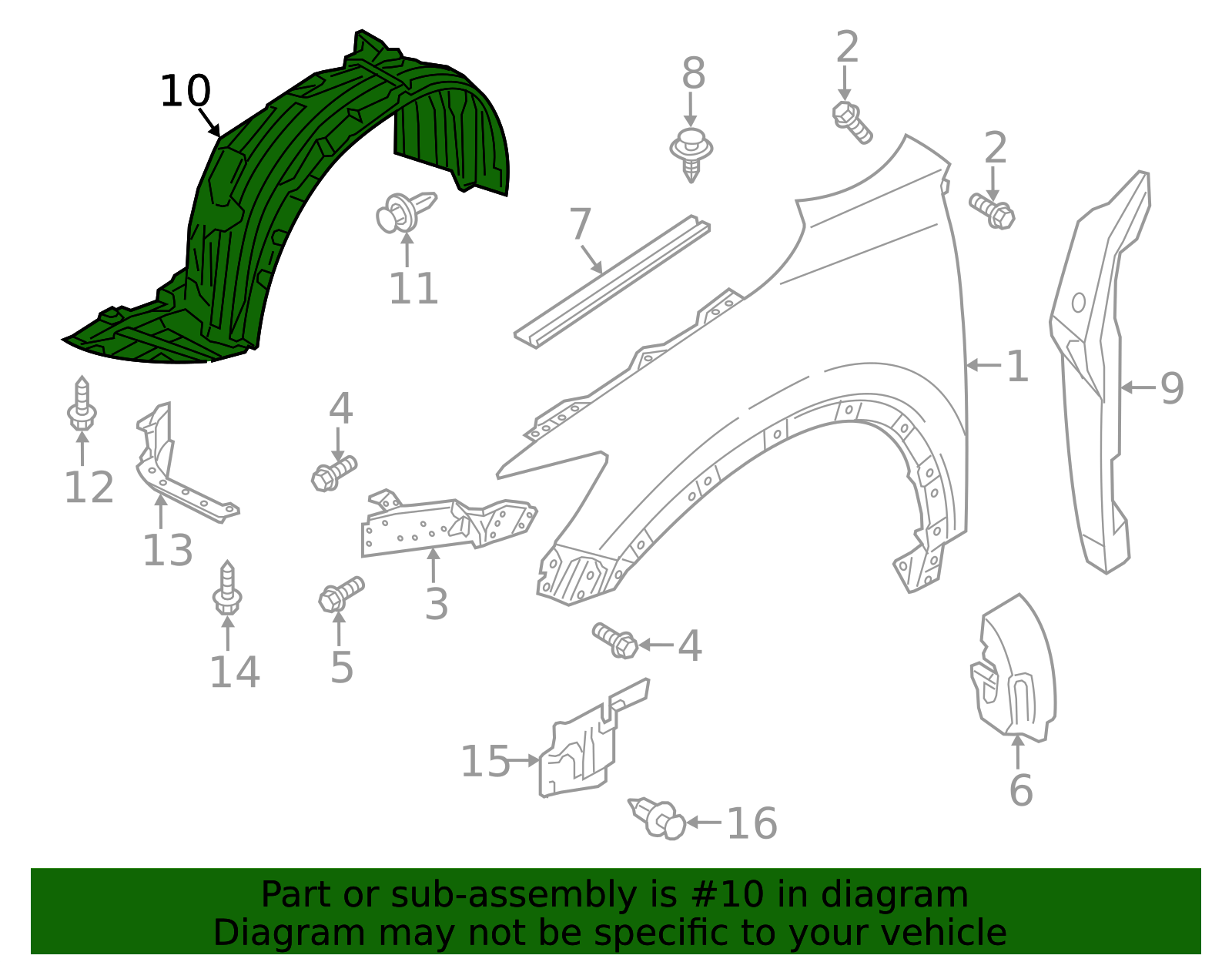2013-2016 Mazda CX-5 Fender Splash Shield KD53-56-130H | OEM Parts Online