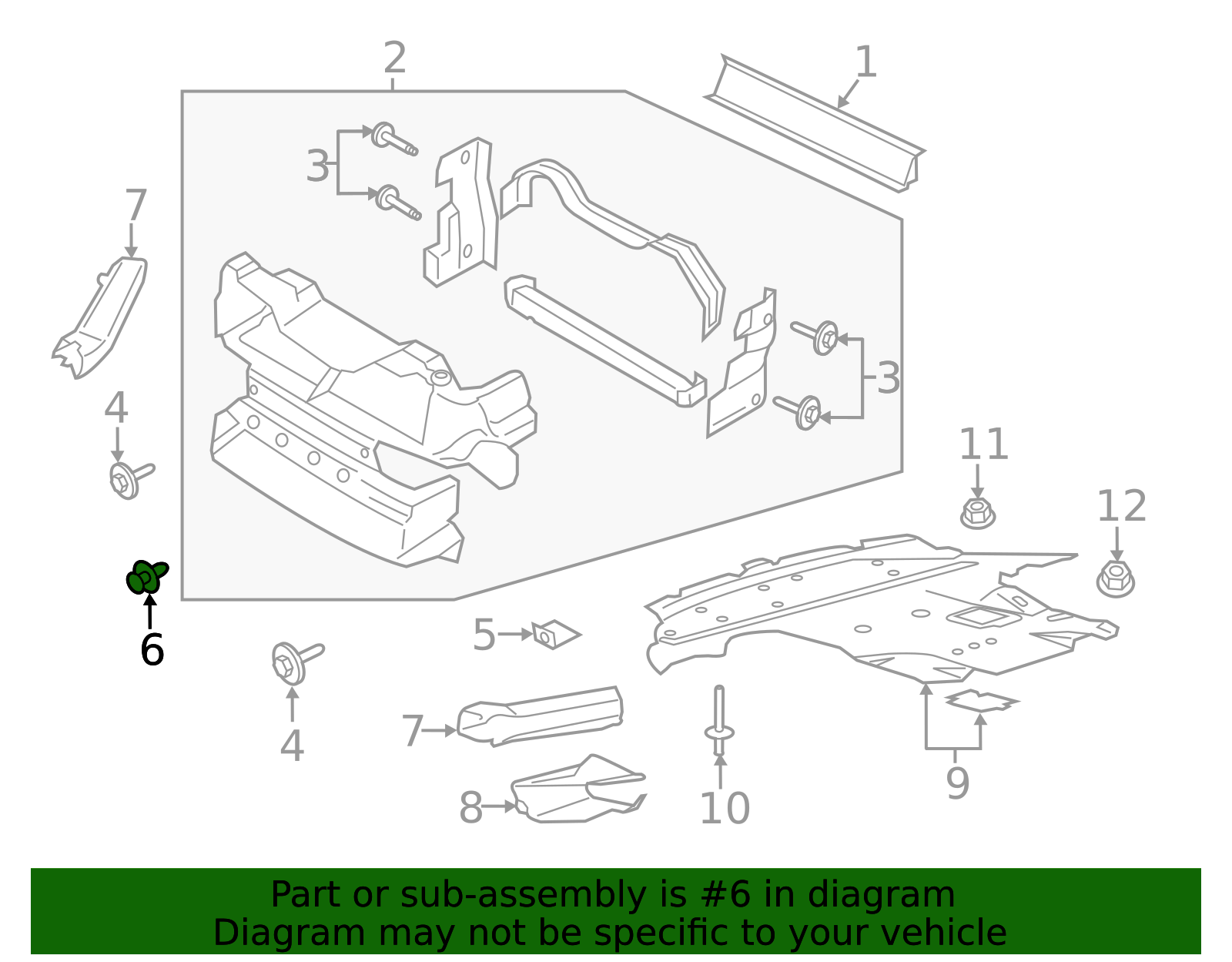 W717743-S300 - Radiator Support Air Deflector Clip 2015-2022 Ford ...