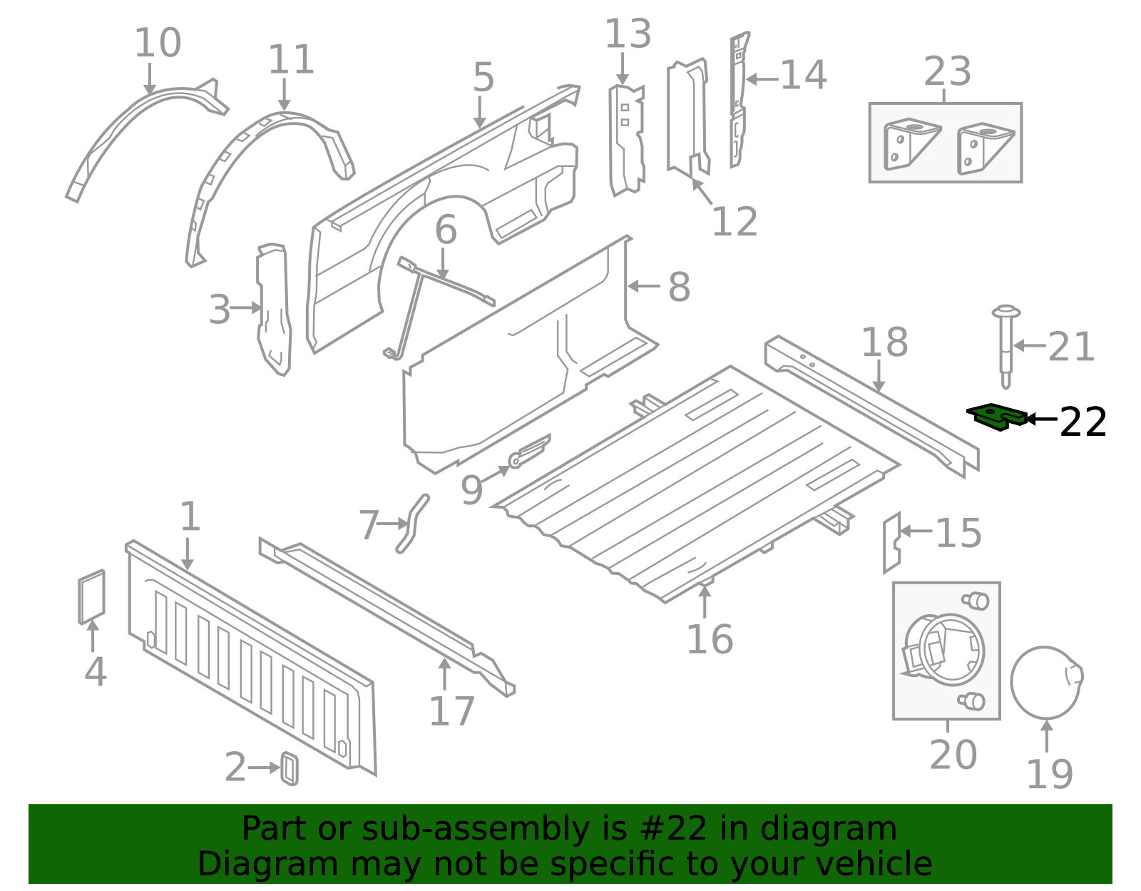 1997-2014 Ford Truck Bed Nut W708605-S436 | OEM Parts Online