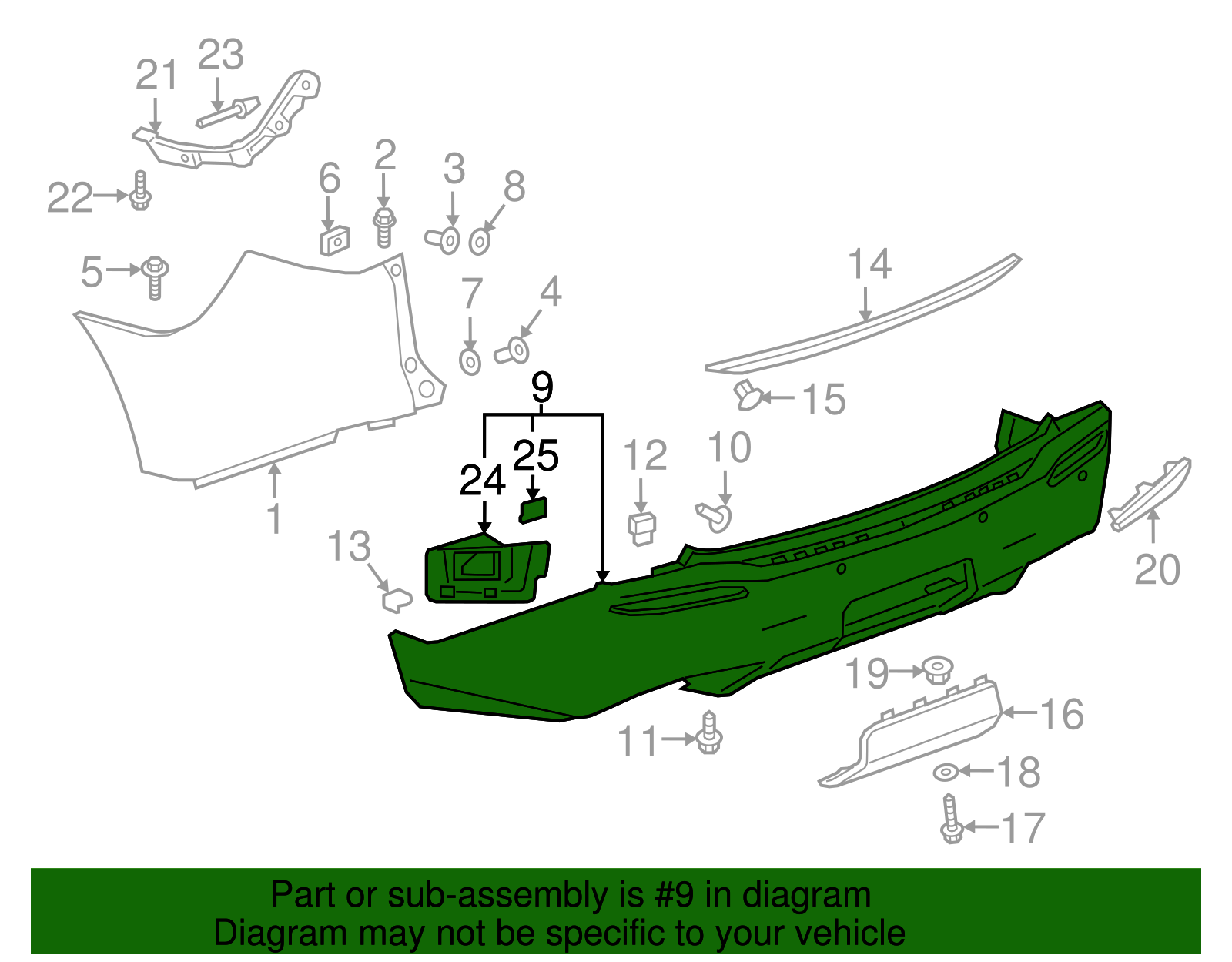 84946286 - Primed Rear Bumper Lower Fascia 2018-2021 Buick Enclave | GM ...