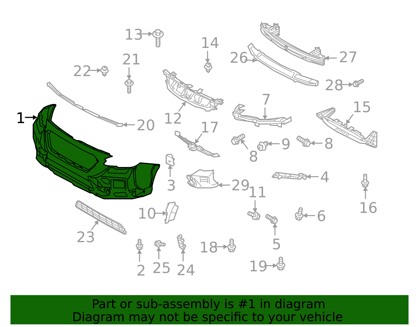 2022-2025 Subaru Outback Bumper Cover 57704AN20A | OEM Parts Online