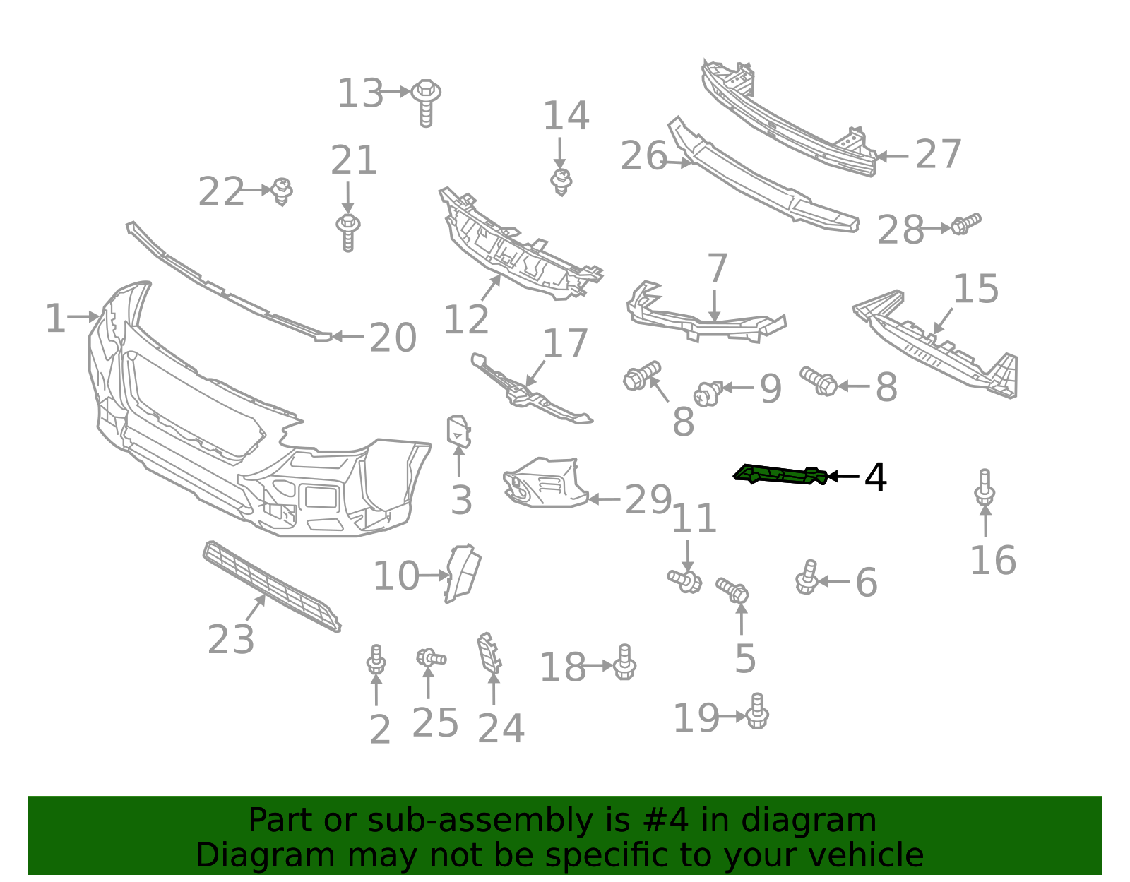 2022-2025 Subaru Outback Side Bracket 57707AN19A | Subaru Parts Store