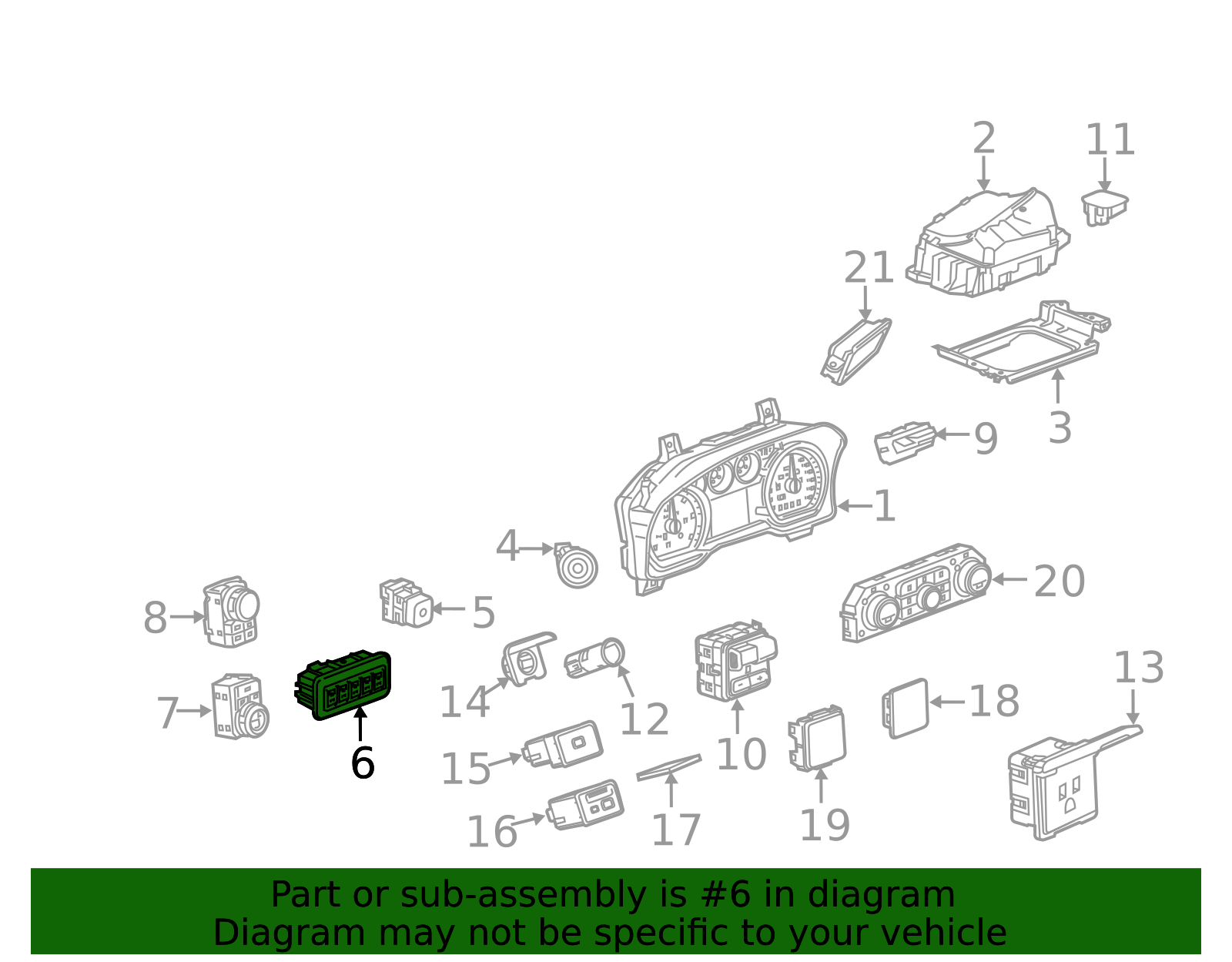 2024-2025 GMC Multi Switch 86827796 | Shop Matick Buick GMC