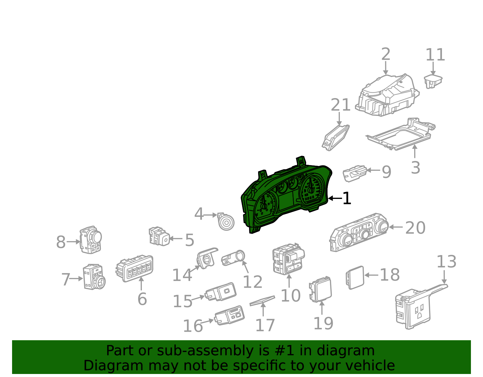 2023-2025 GM Instrument Cluster 85012310 | Capital Chevy Parts