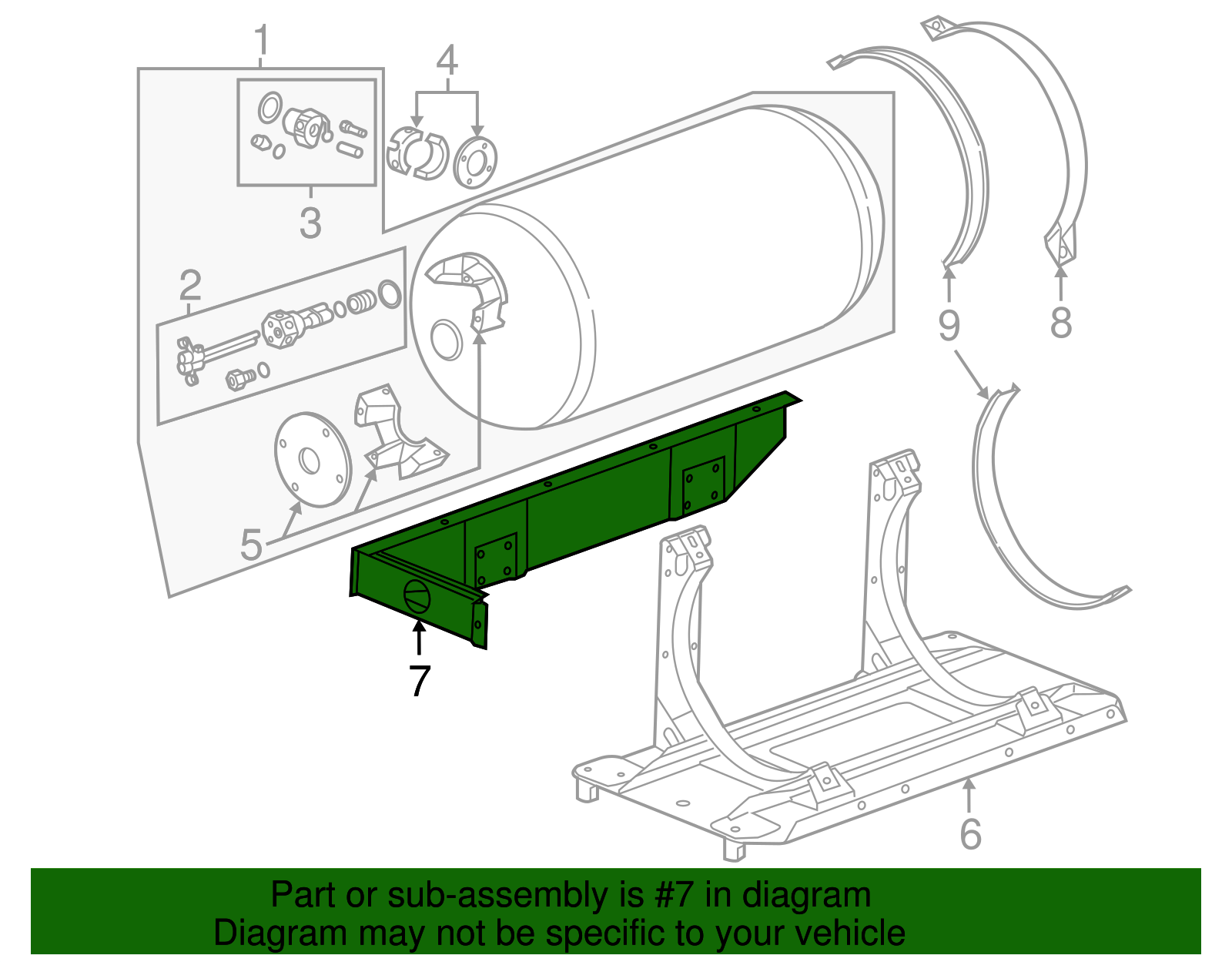 2015-2017 GM Compressed Natural Gas (CNG) Tank Cover Bracket 22990923 ...