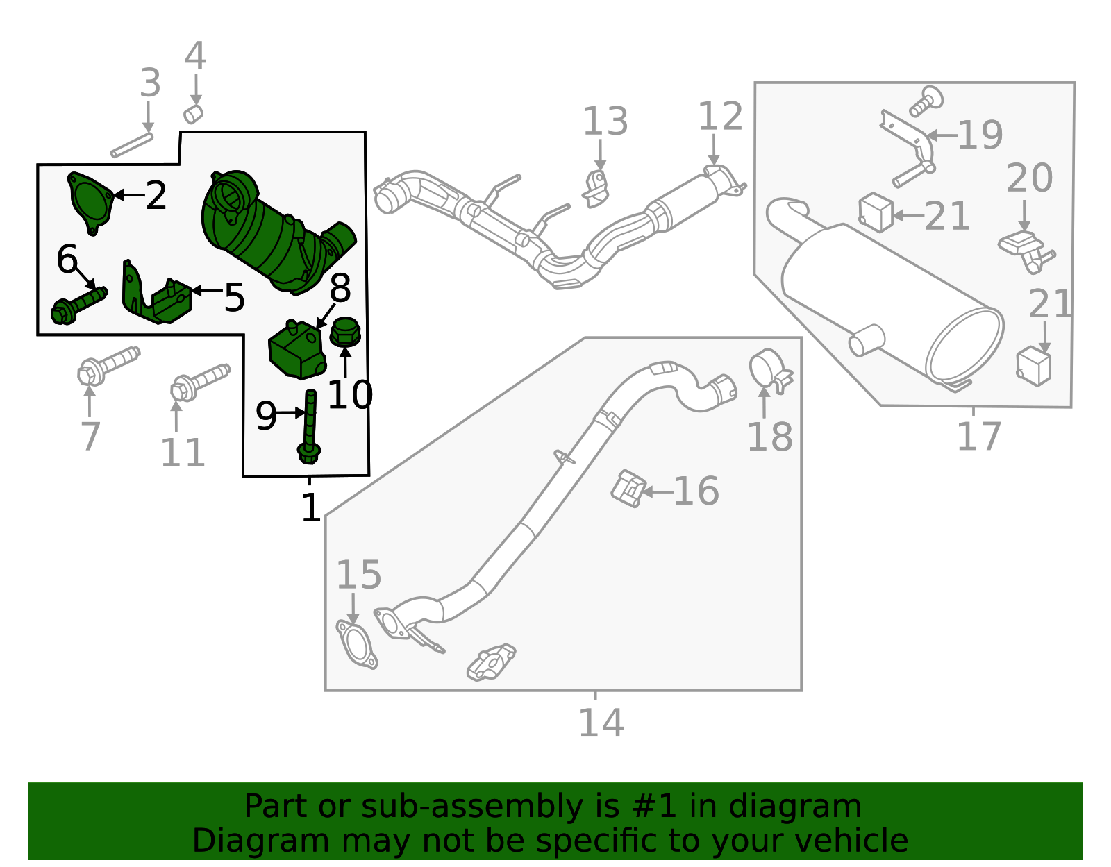 Genuine OEM Ford Part - Catalytic Converter KB3Z-5E212-E | Genuine OEM ...