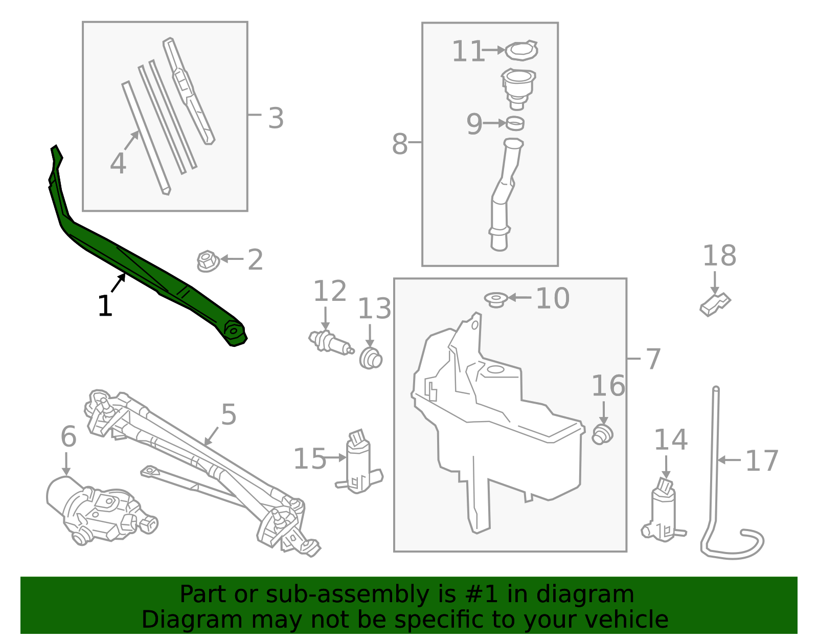 85221-76070 - High-Quality Wiper Arm for 2019-2025 Lexus | AutoNation Parts