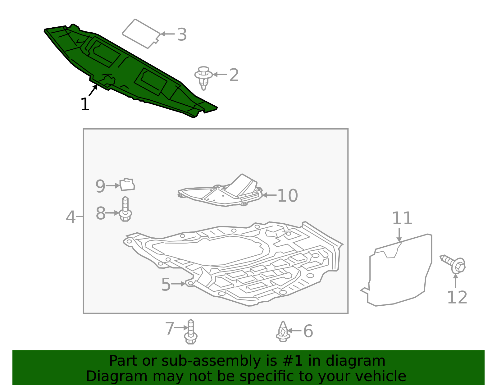 2018-2024 Toyota Camry Radiator Support Access Cover 53295-06190 ...