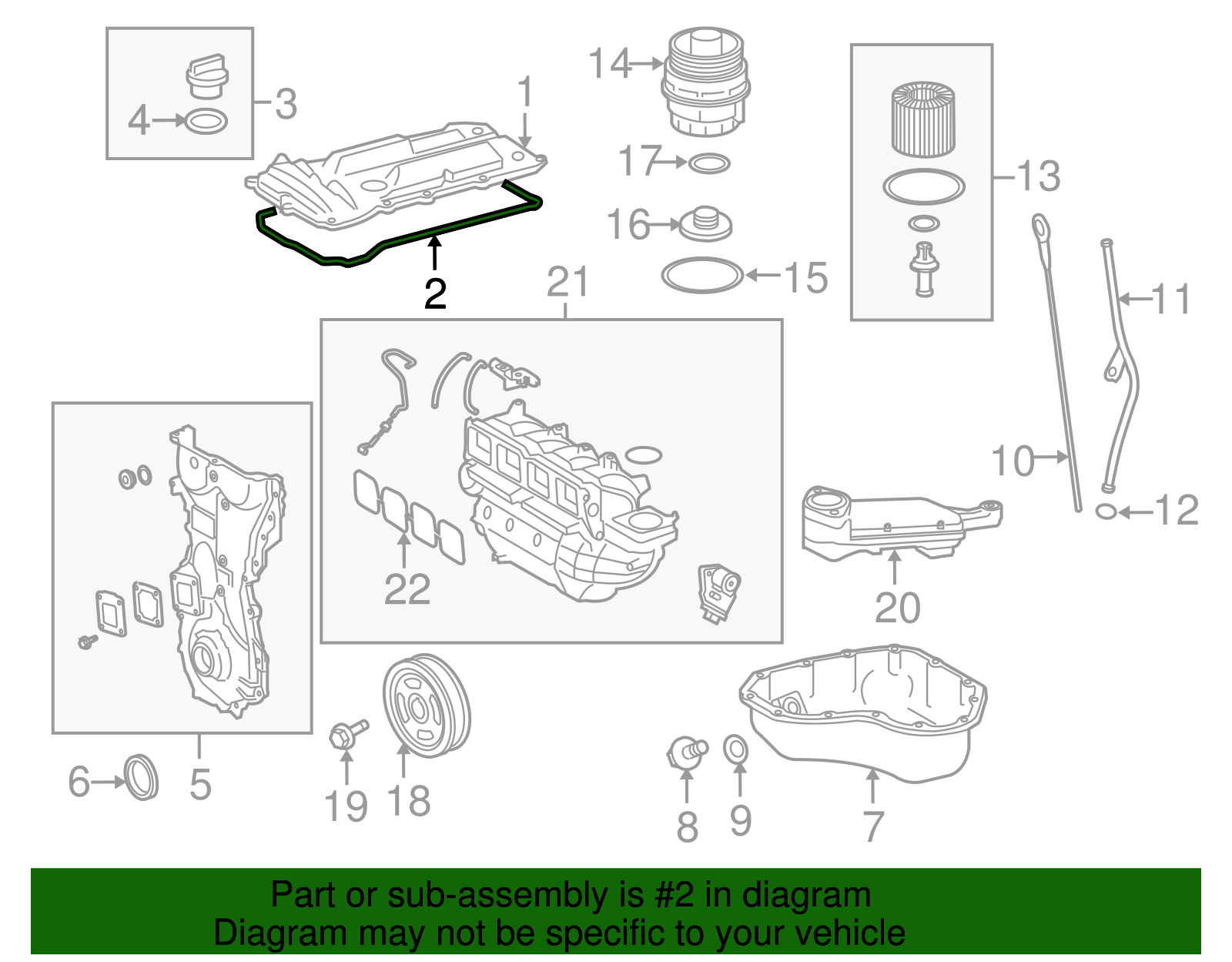 11213-36020 - Engine Valve Cover Gasket 2009-2019 Toyota | Longo Toyota ...