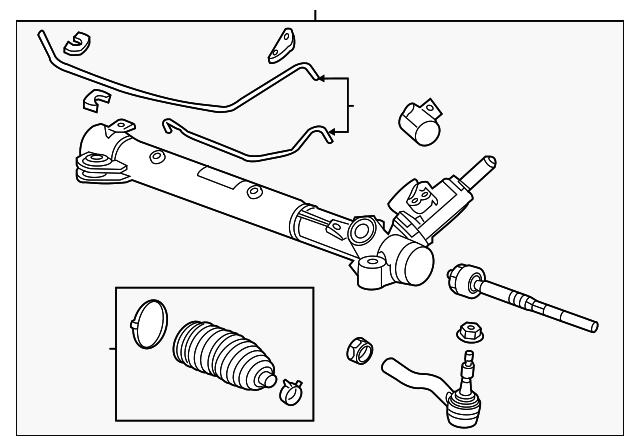 2009-2015 Cadillac CTS Hydraulic Rack and Pinion Steering Gear 19419351 ...