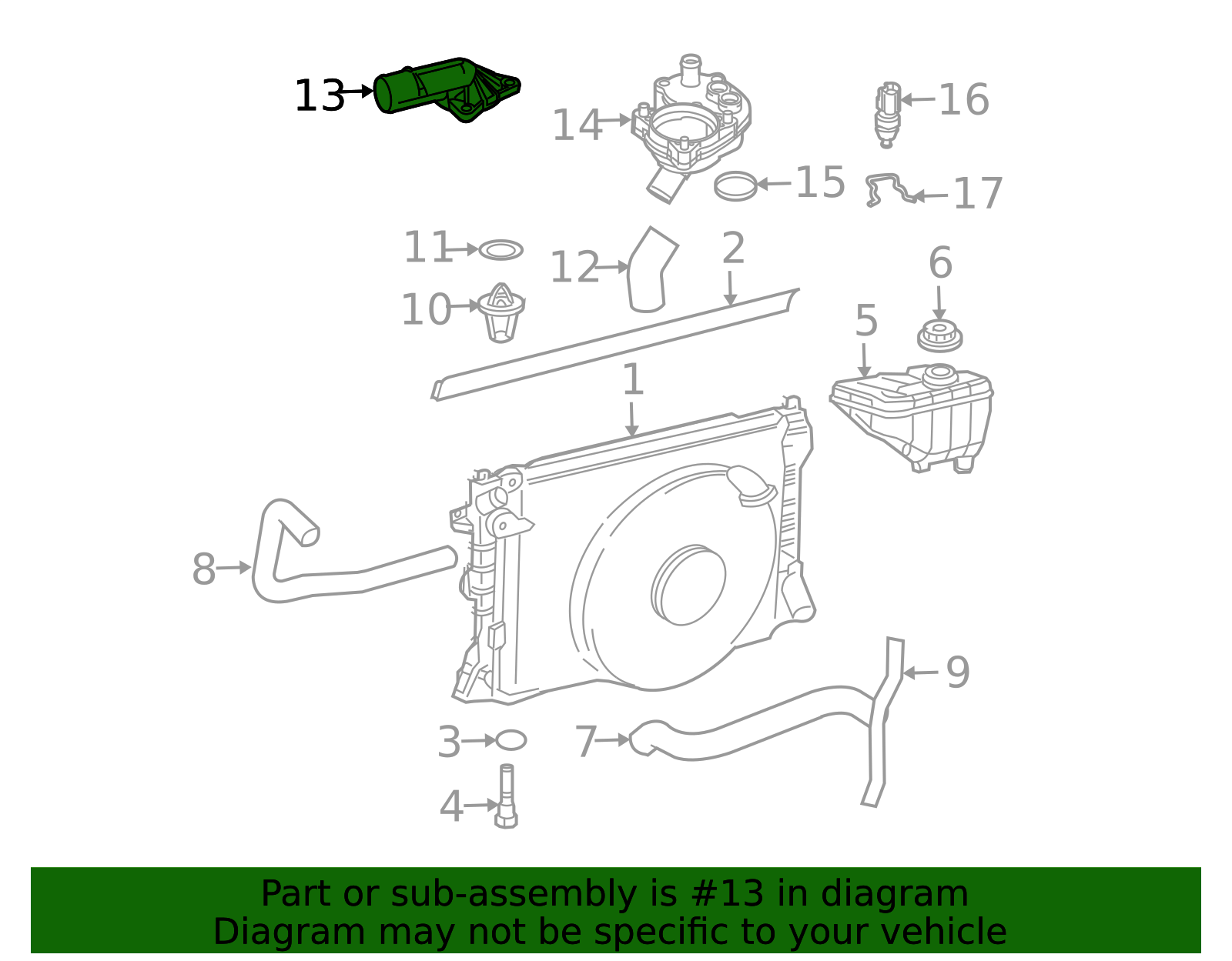 2005-2010 Ford Mustang Thermostat Housing 5R3Z-8592-BA | OEM Parts Online