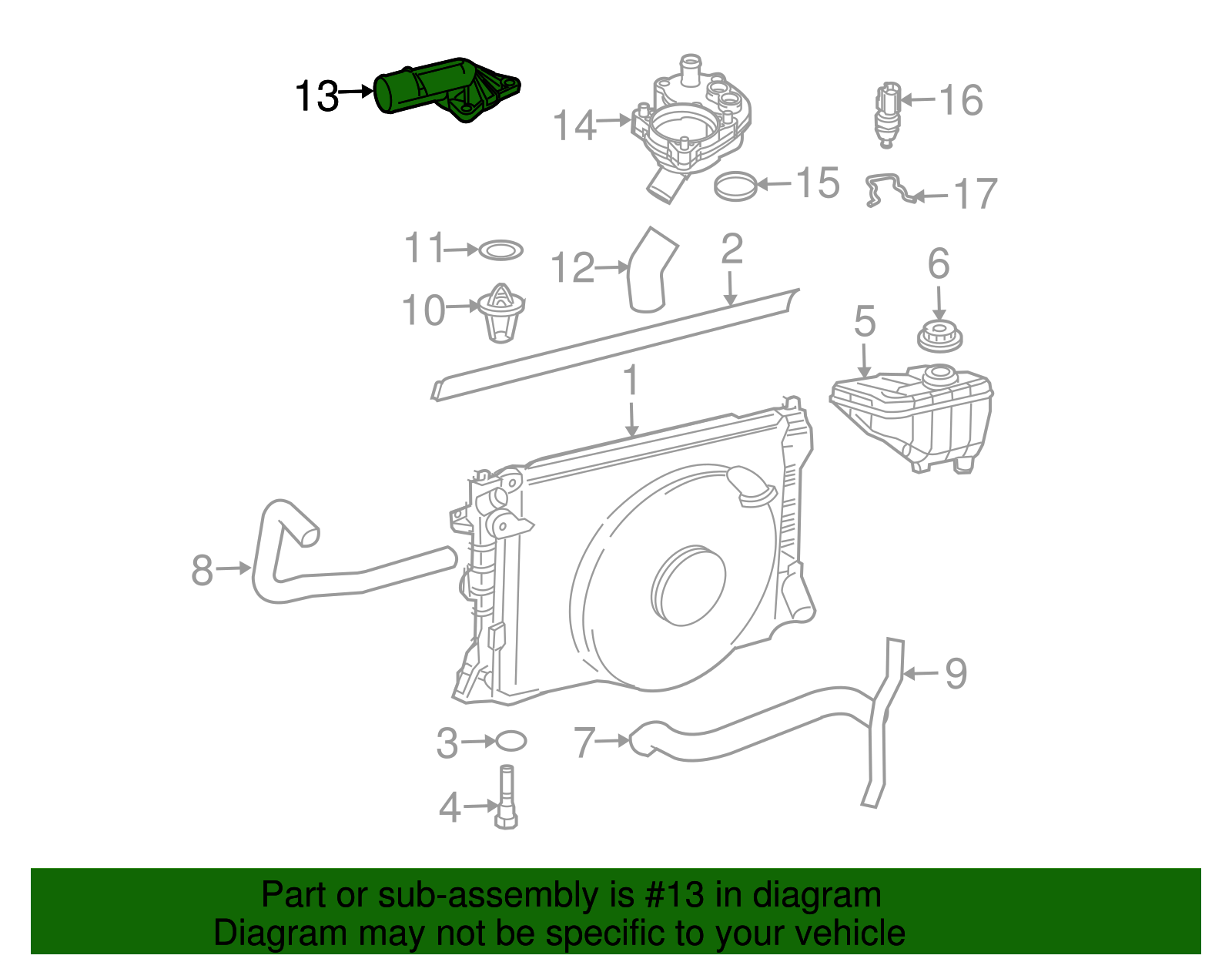 Genuine OEM Ford Part - Thermostat Housing 5R3Z-8592-BA | Genuine OEM ...