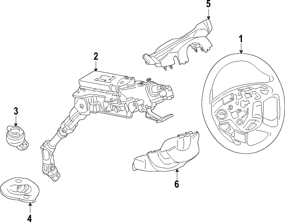 2021-2025 Ford | Wheel Assembly Steering | LK4Z-3600-DC | Walls' Ford Parts