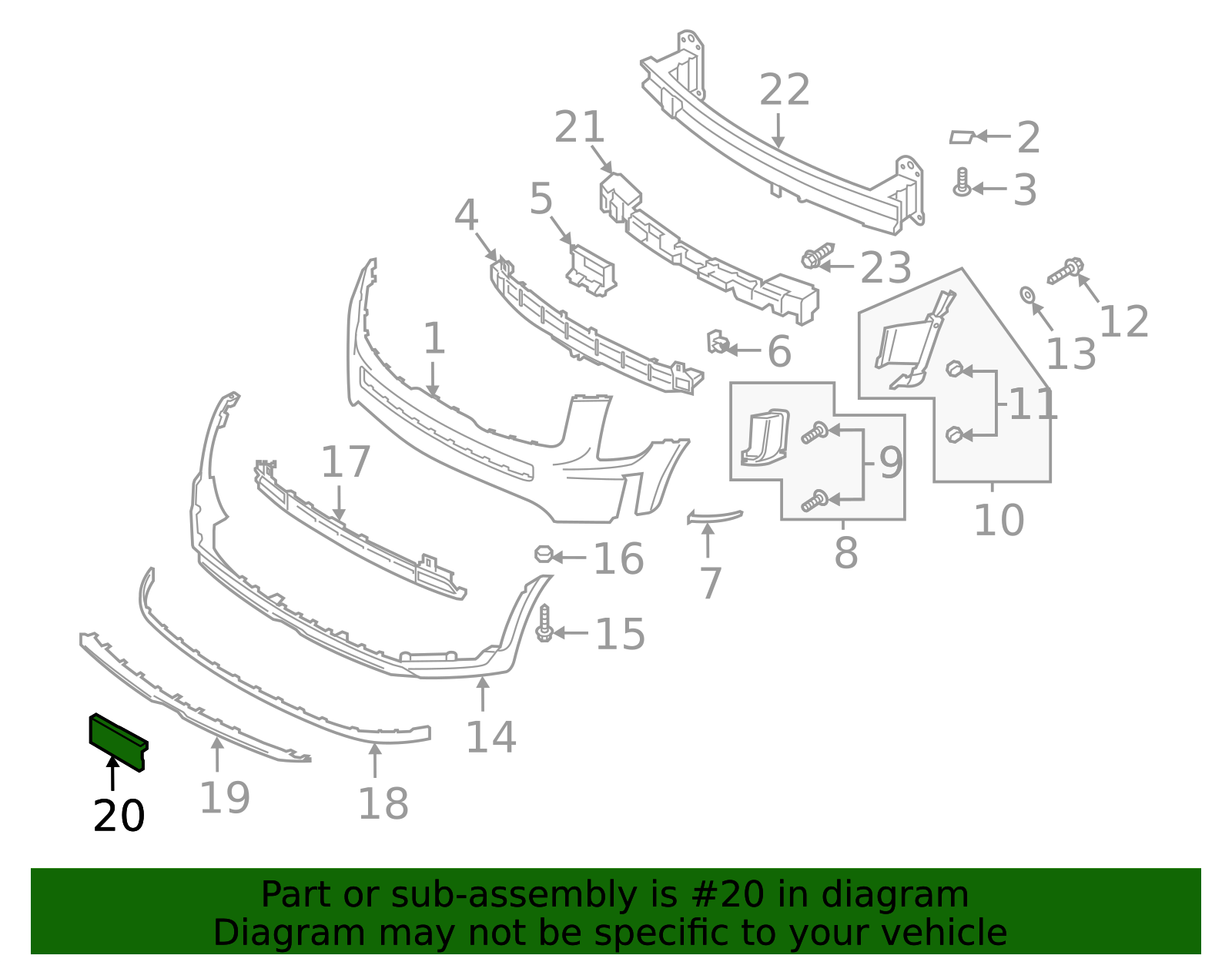 2020-2022 Kia Telluride Front Bumper License Mount | World Kia Parts