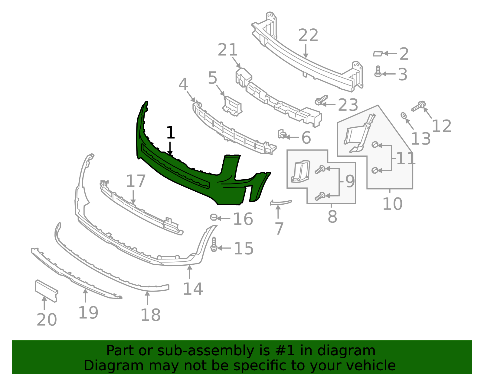 2020-2022 Kia Telluride Bumper Cover 86511-S9000 | TascaParts.com