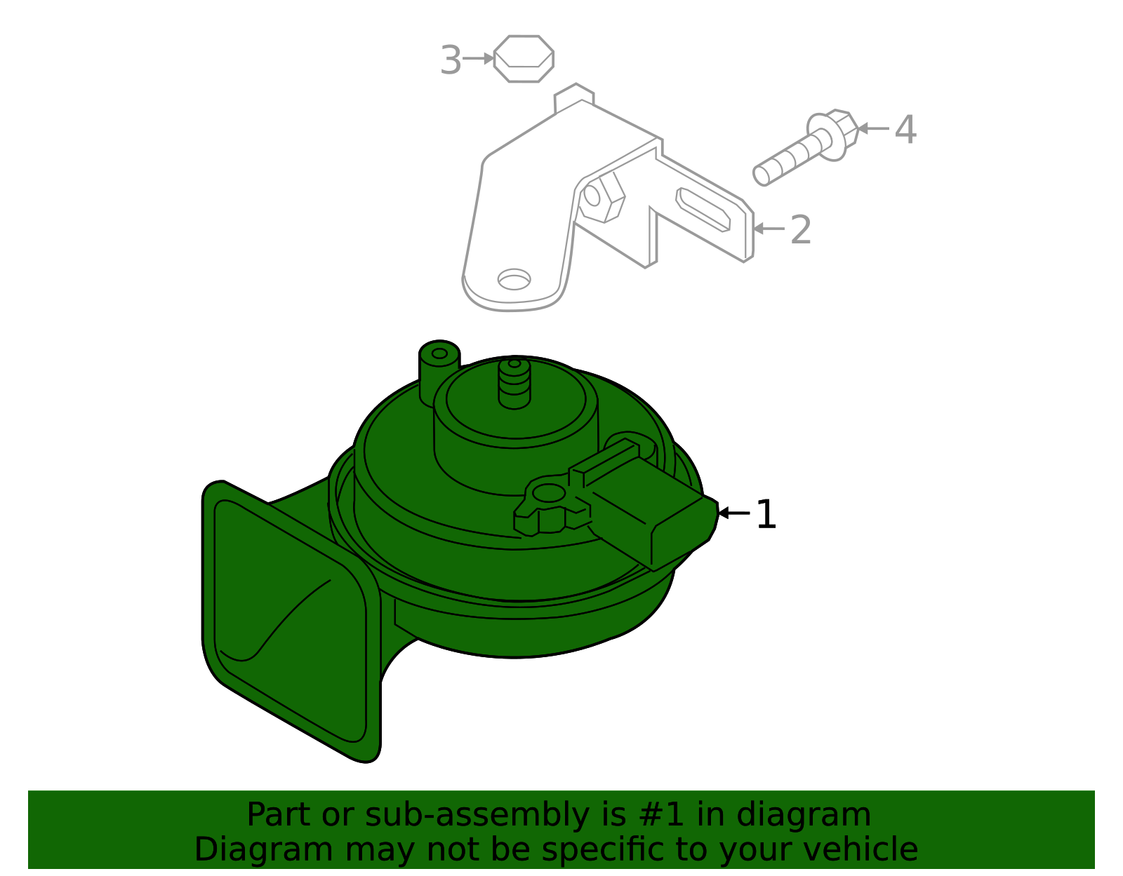5C0-951-223-C - Horn 2019-2025 Audi Q3 | Audi OEM Parts