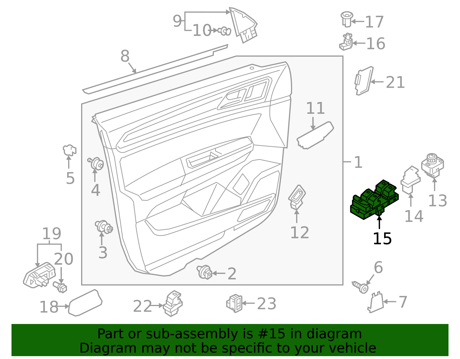 2015-2025 Volkswagen Window Switch 5G0-959-857-E-WZU | OEM Parts Online
