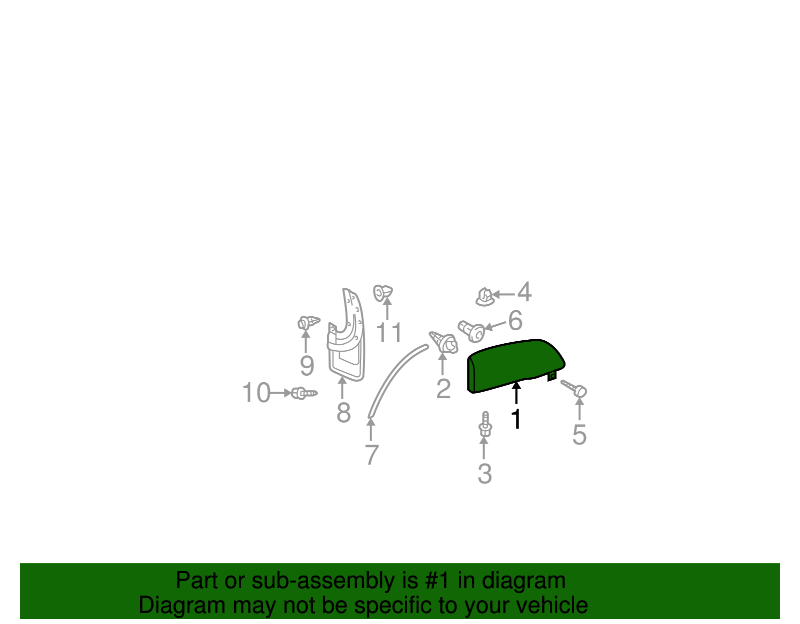 2006-2009 Toyota 4Runner Wheel Flare 75653-35100-A0 | Toyota Parts Center