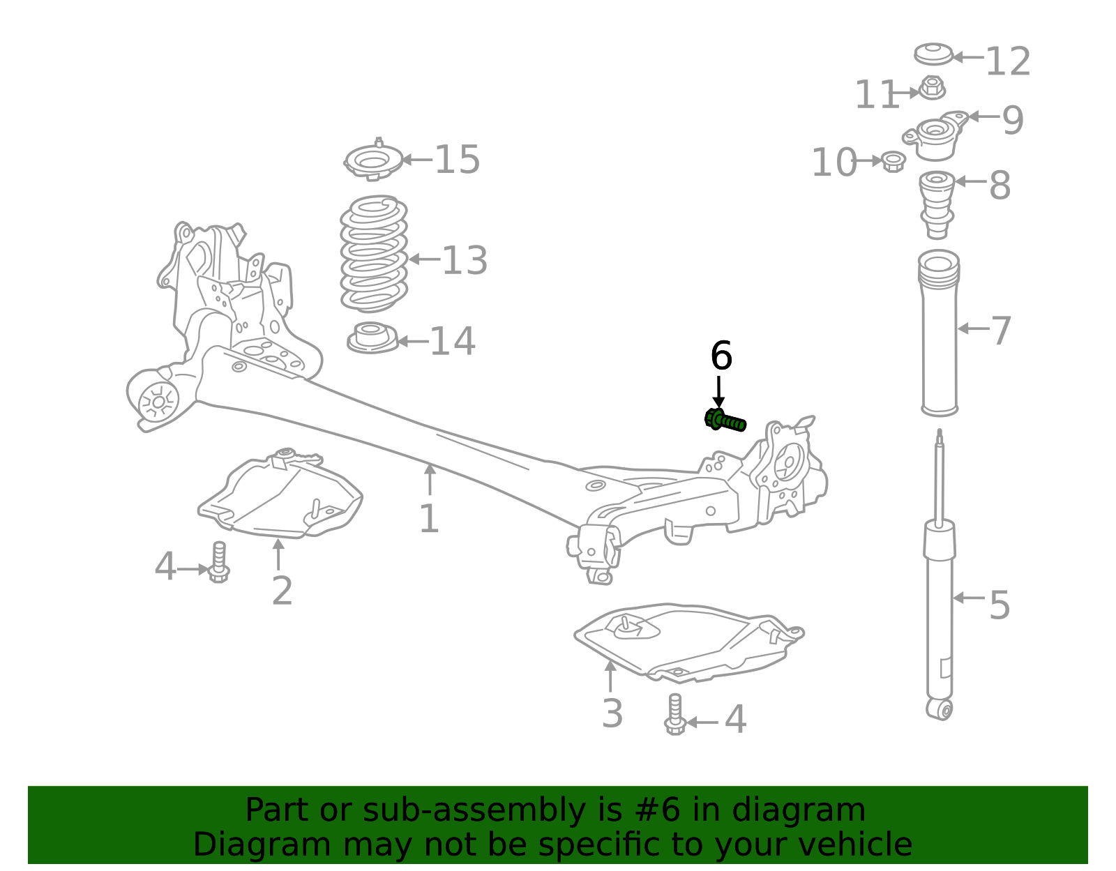 2016-2025 Mazda Shock Assembly Mount Bolt 9YA0-2A-247A | RealMazdaParts.com