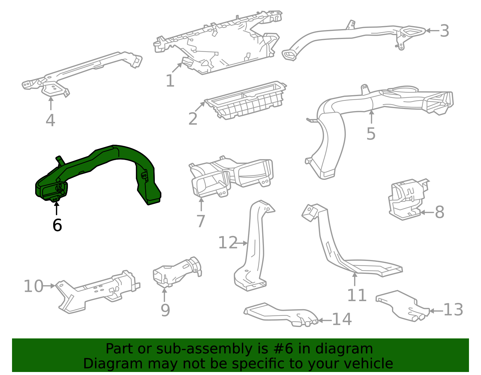 55843-AK010 - High-Quality Instrument Panel Air Duct for 2024-2026 ...