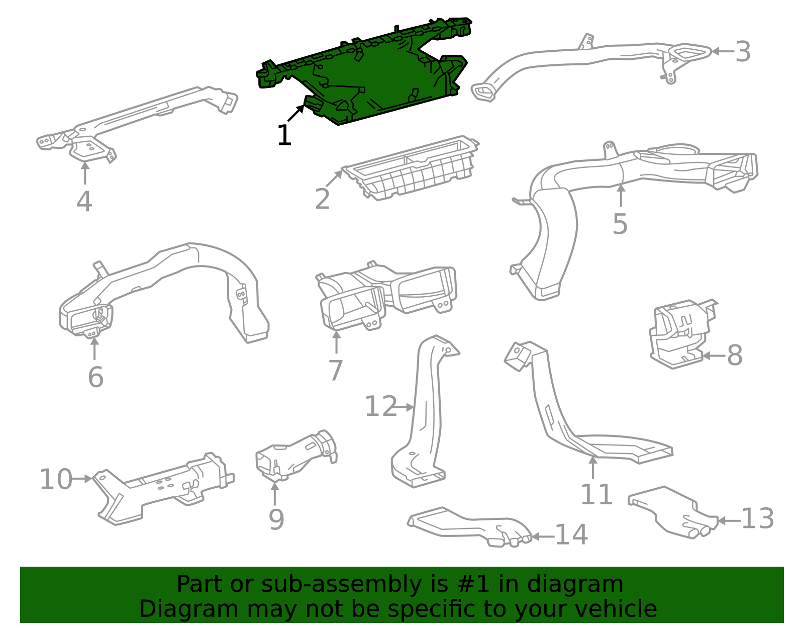 2024-2025 Toyota Tacoma Defroster Nozzle 55950-AK010 | Toyota Parts Center
