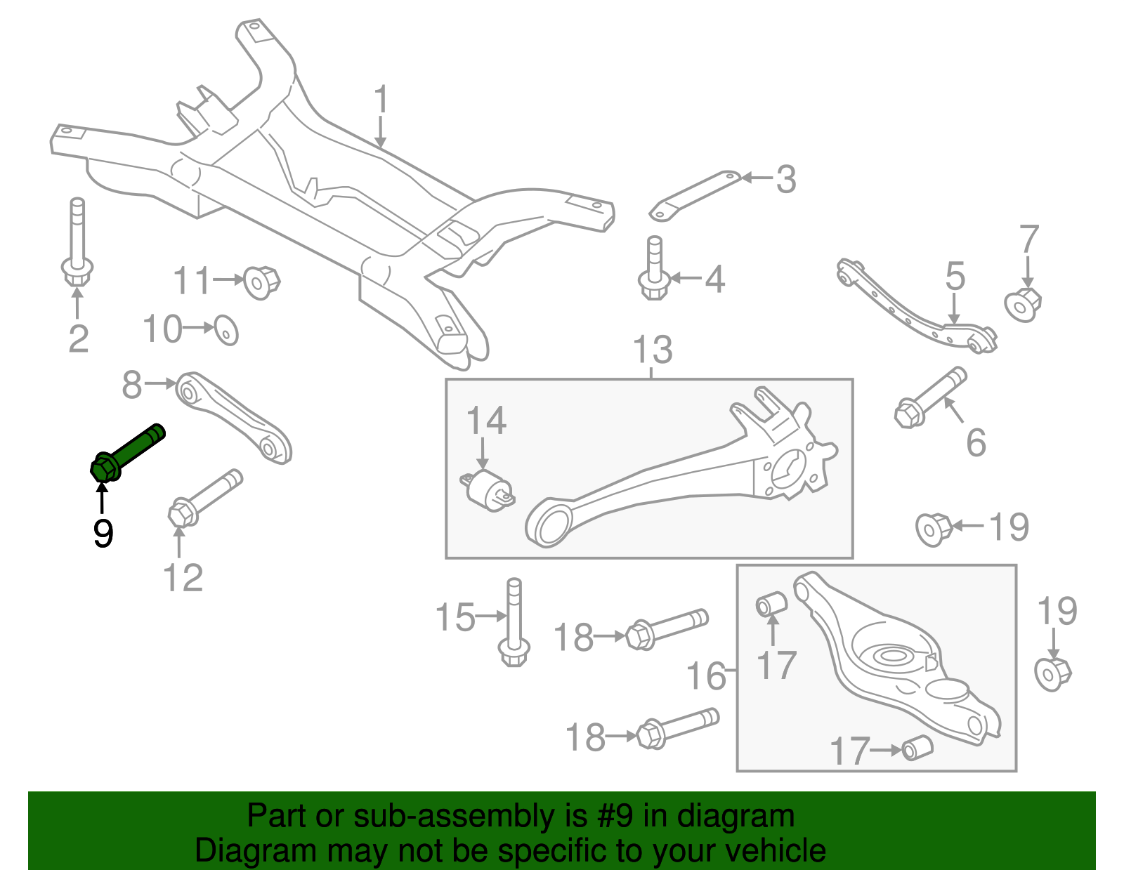 MN184101 - Link Arm Bolt 2009-2024 Mitsubishi | Mitsubishi Direct Parts