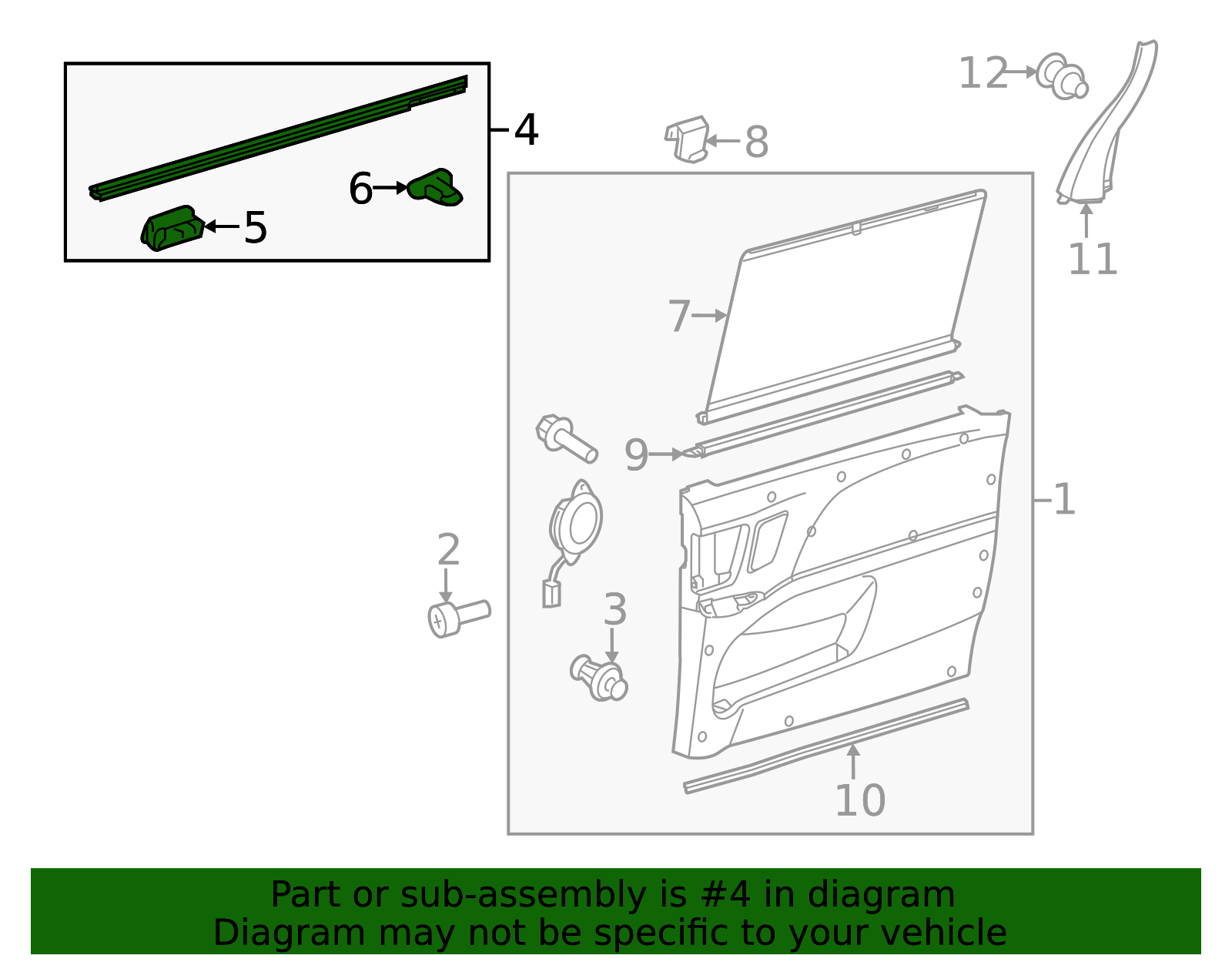 68173-08031 - Door Window Belt Weatherstrip - OEM Genuine Toyota Parts