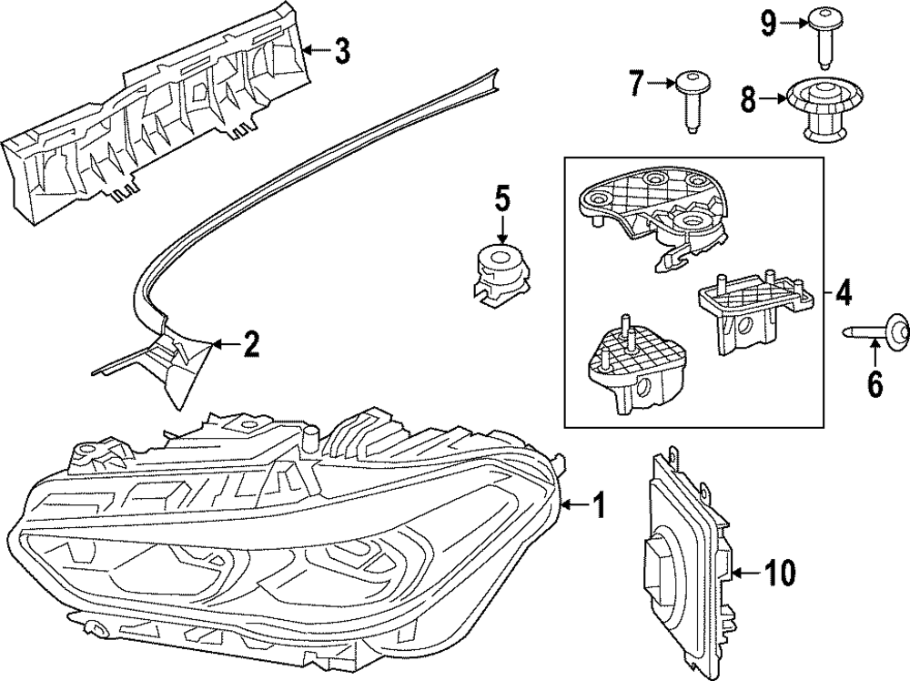 Genuine BMW 63-21-5-A22-0B7 | Headlight Bracket | FREE Shipping on Most ...