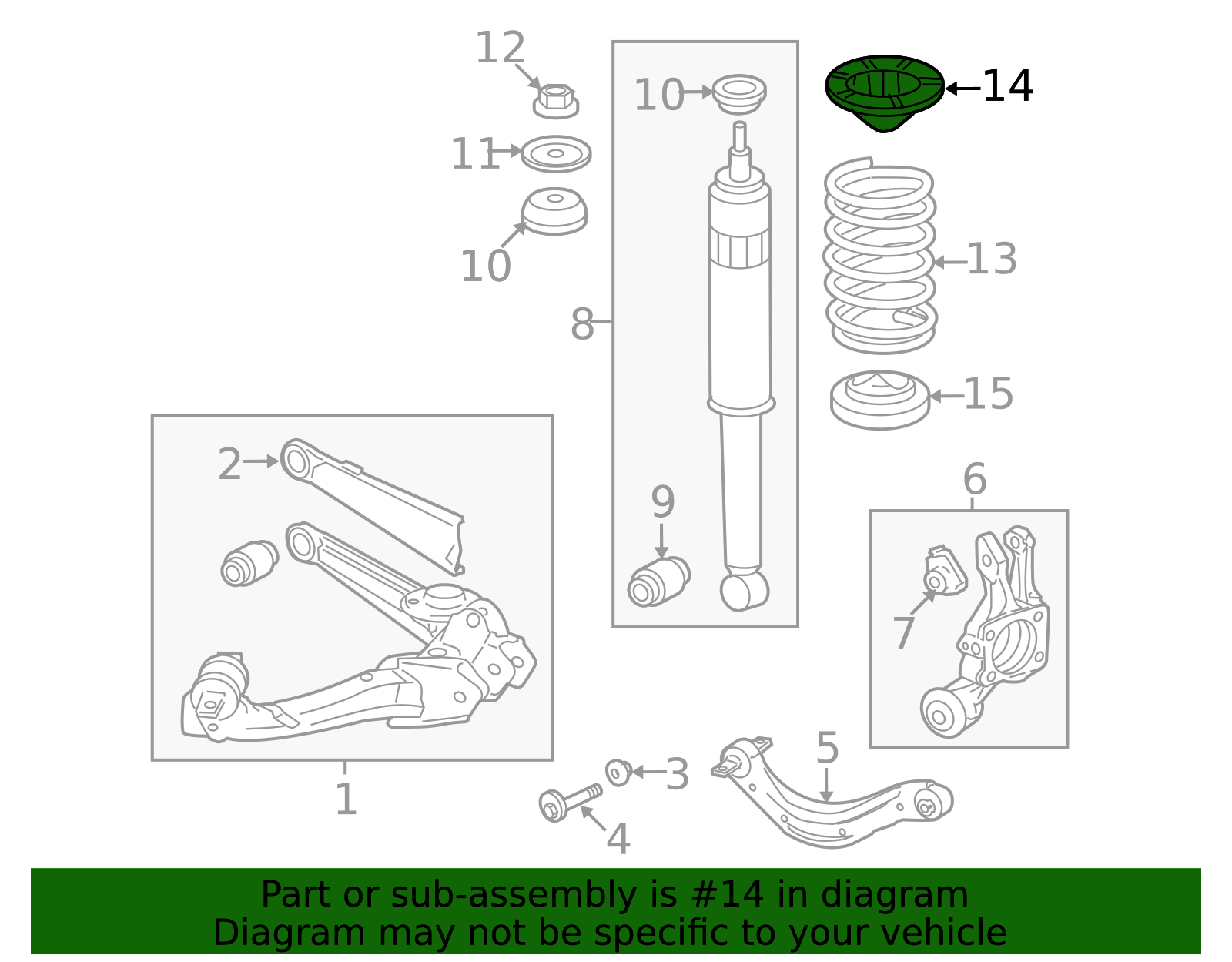 52461-TR0-A50 - 2013-2015 Honda Civic - Rubber R Rear Spring Mounting ...
