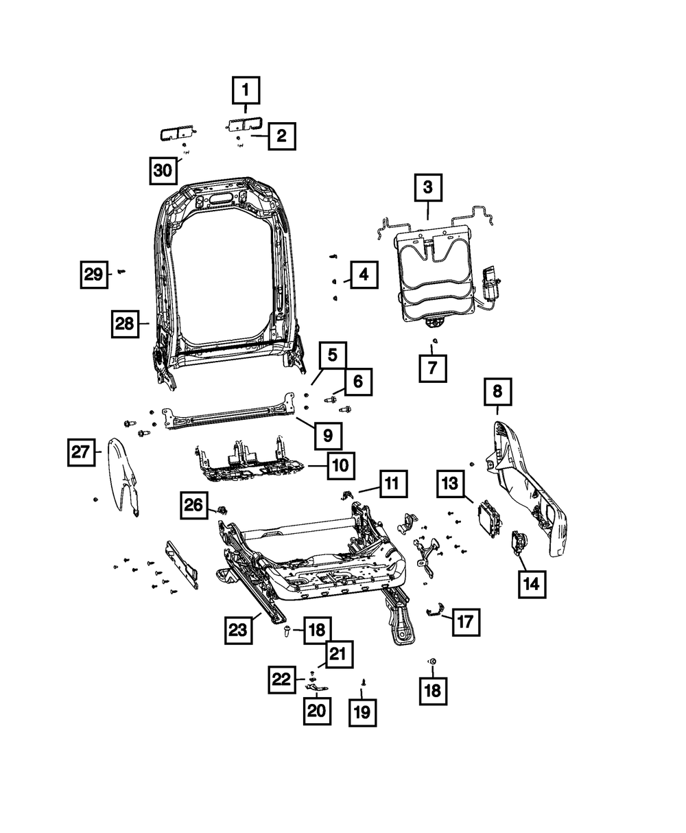 2024-2025 Jeep Lumbar Control Switch 68510370AB | Mopar eStore