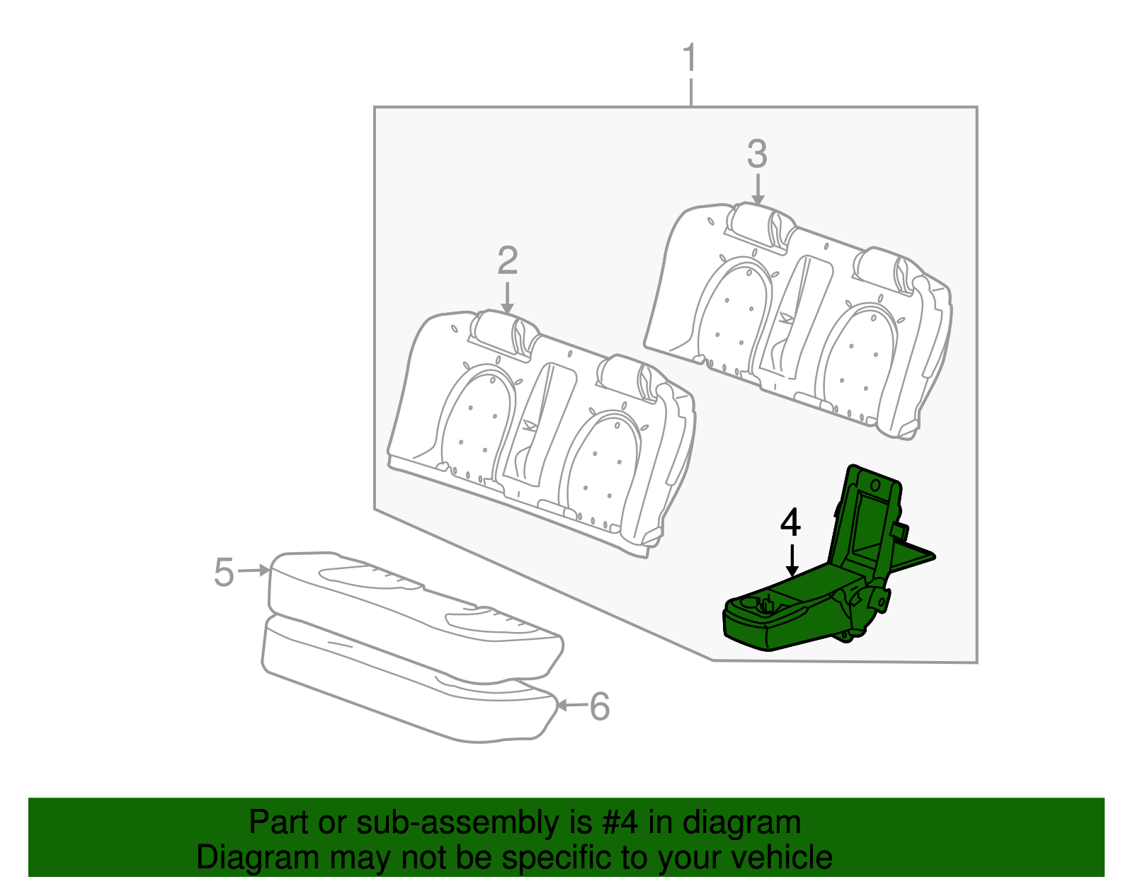 2006-2011 Buick Lucerne Armrest Assembly 25854621 | Capital Chevy Parts