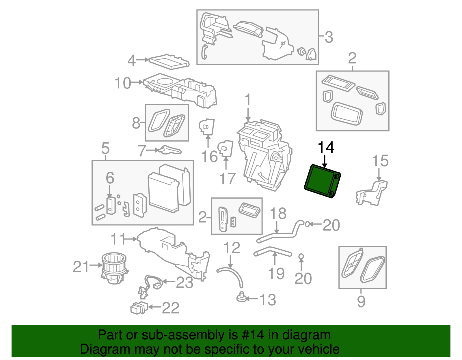 2007-2017 GM Heating and Air Conditioning Core 22961456 | Shop Matick ...