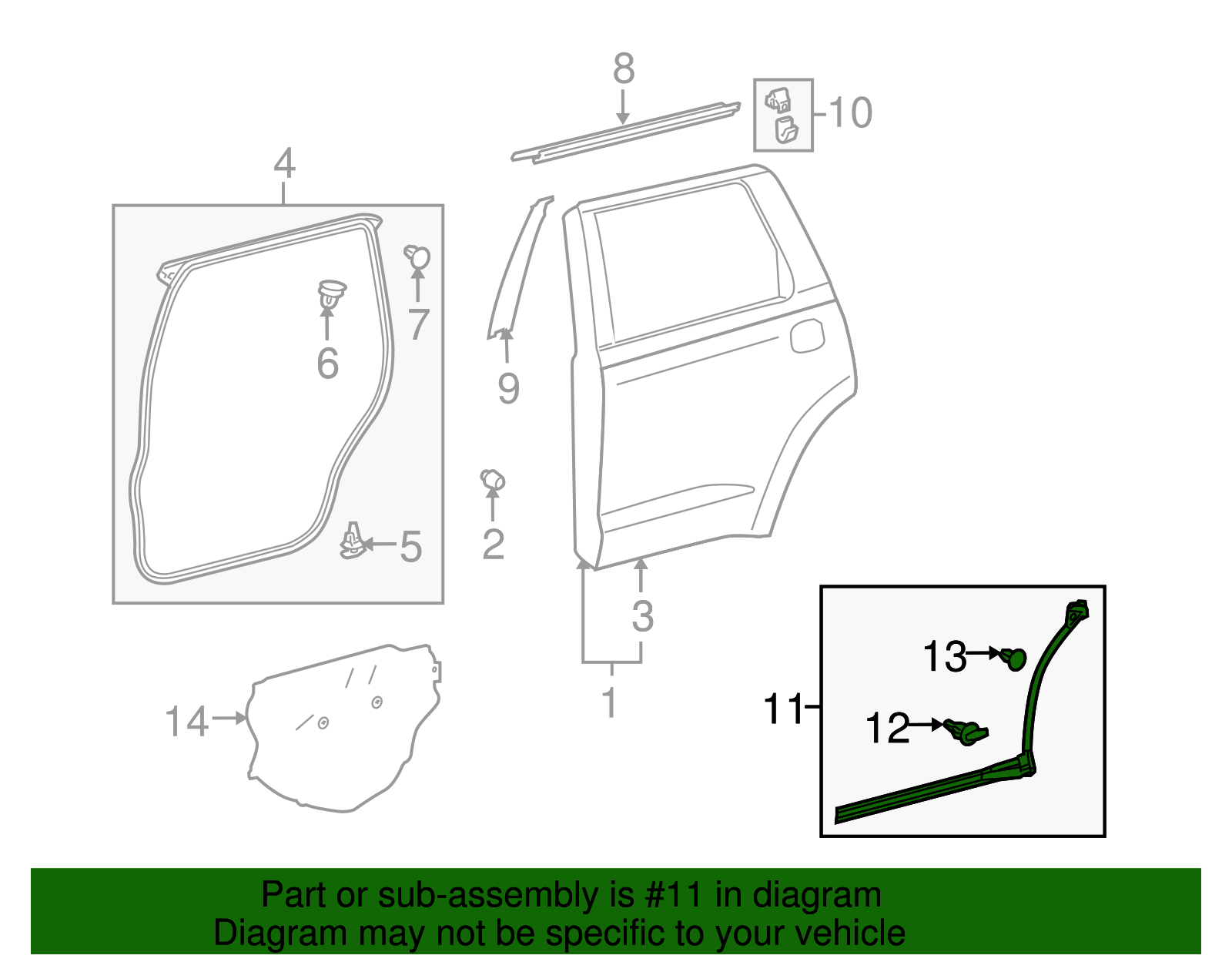 Genuine Toyota Lower Weather-Strip part# 67888-0C050 for 2008-2022 ...