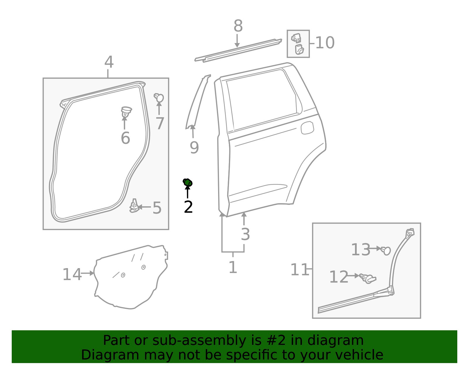 90084-54012 - Door Shell Bumper 2002-2026 Toyota | Group 1 Auto Parts