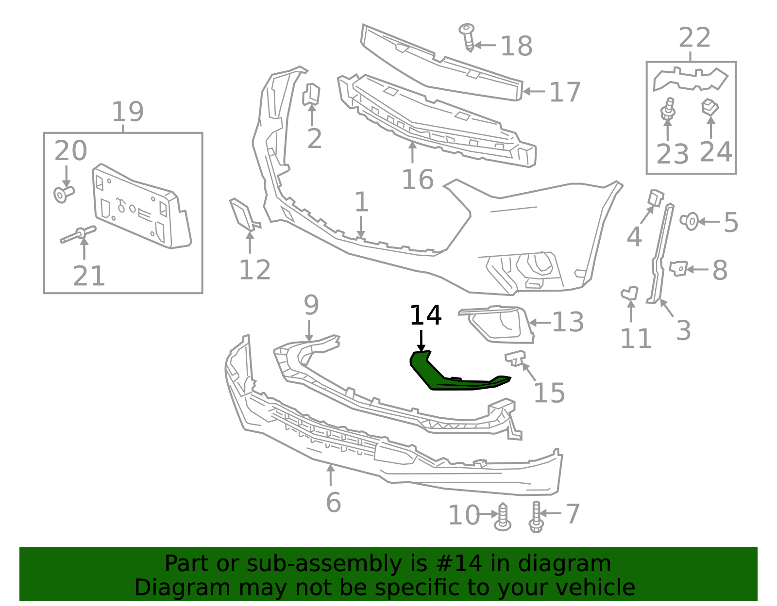 84294631 - Exterior Bright Chrome Front Passenger Side Fog Lamp Bezel ...
