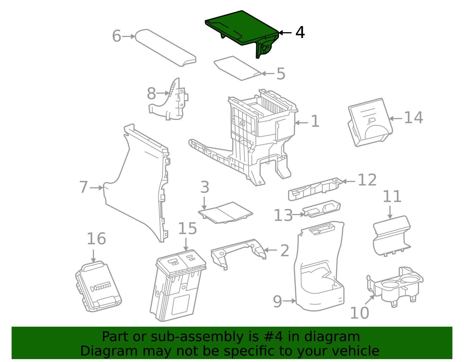 2025 Toyota Sienna Compartment Door 58905-08030-E1 | Toyota Parts Center