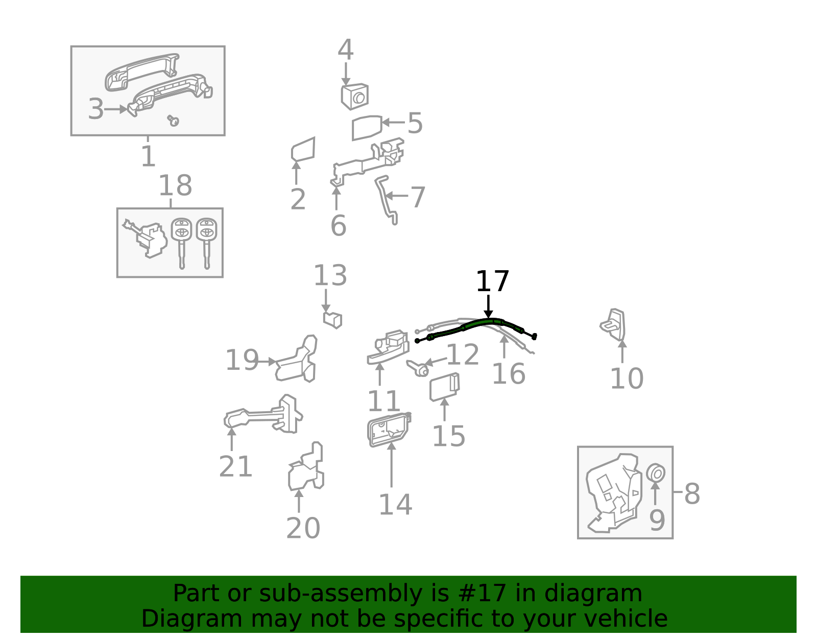 69710-0C050 - High-Quality Door Latch Cable for AutoNation Parts