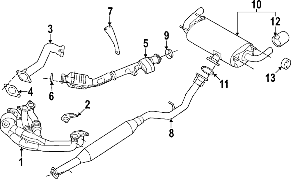 2023-2025 Toyota GR86 Muffler & Pipe SU003-11046 | Toyota Parts Center