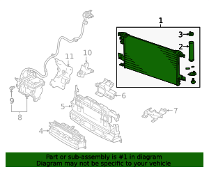 2014-2022 Mitsubishi Condenser 7812A394 | MitsubishiParts.com