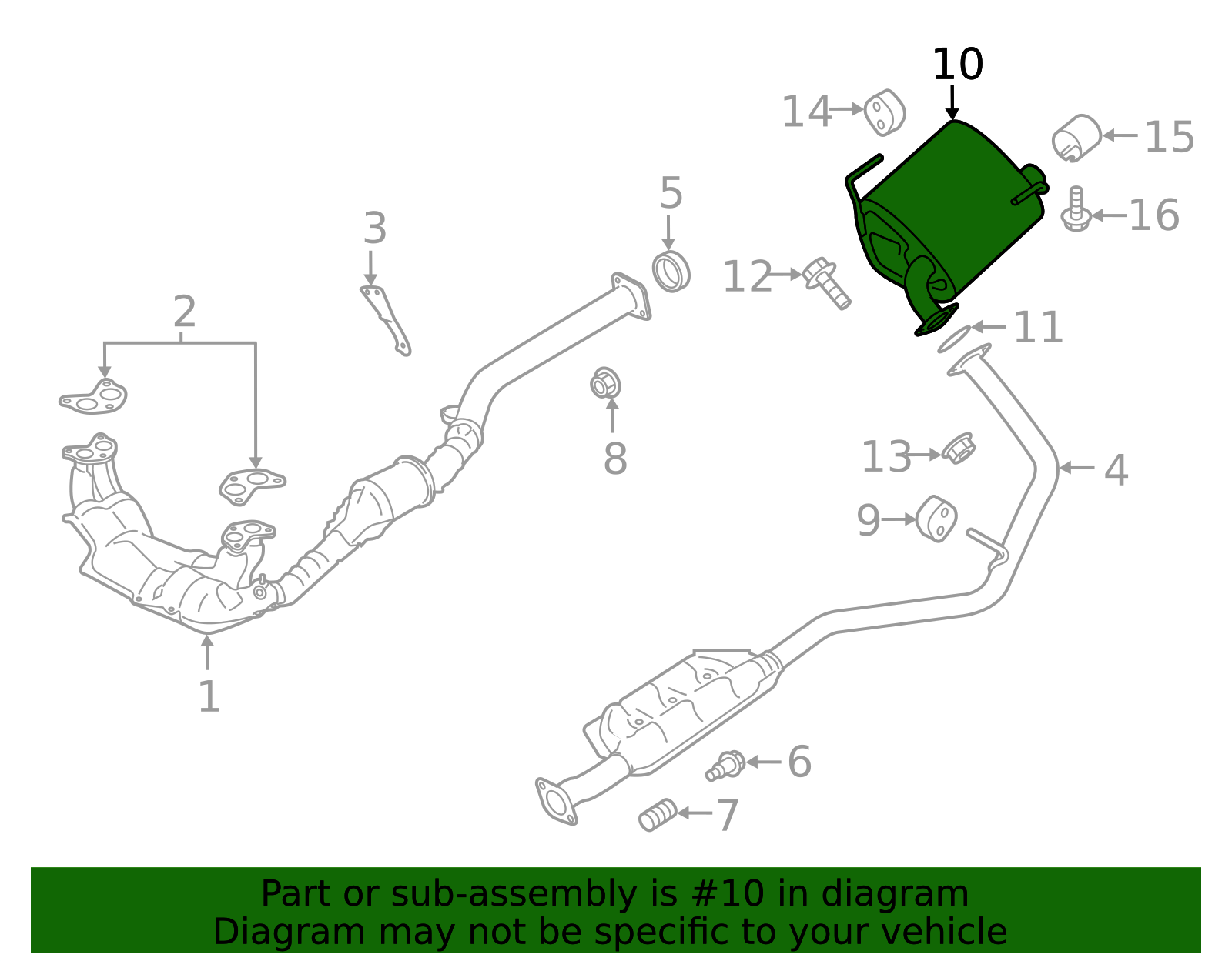 44300SJ002 - Muffler | Subaru Parts HQ