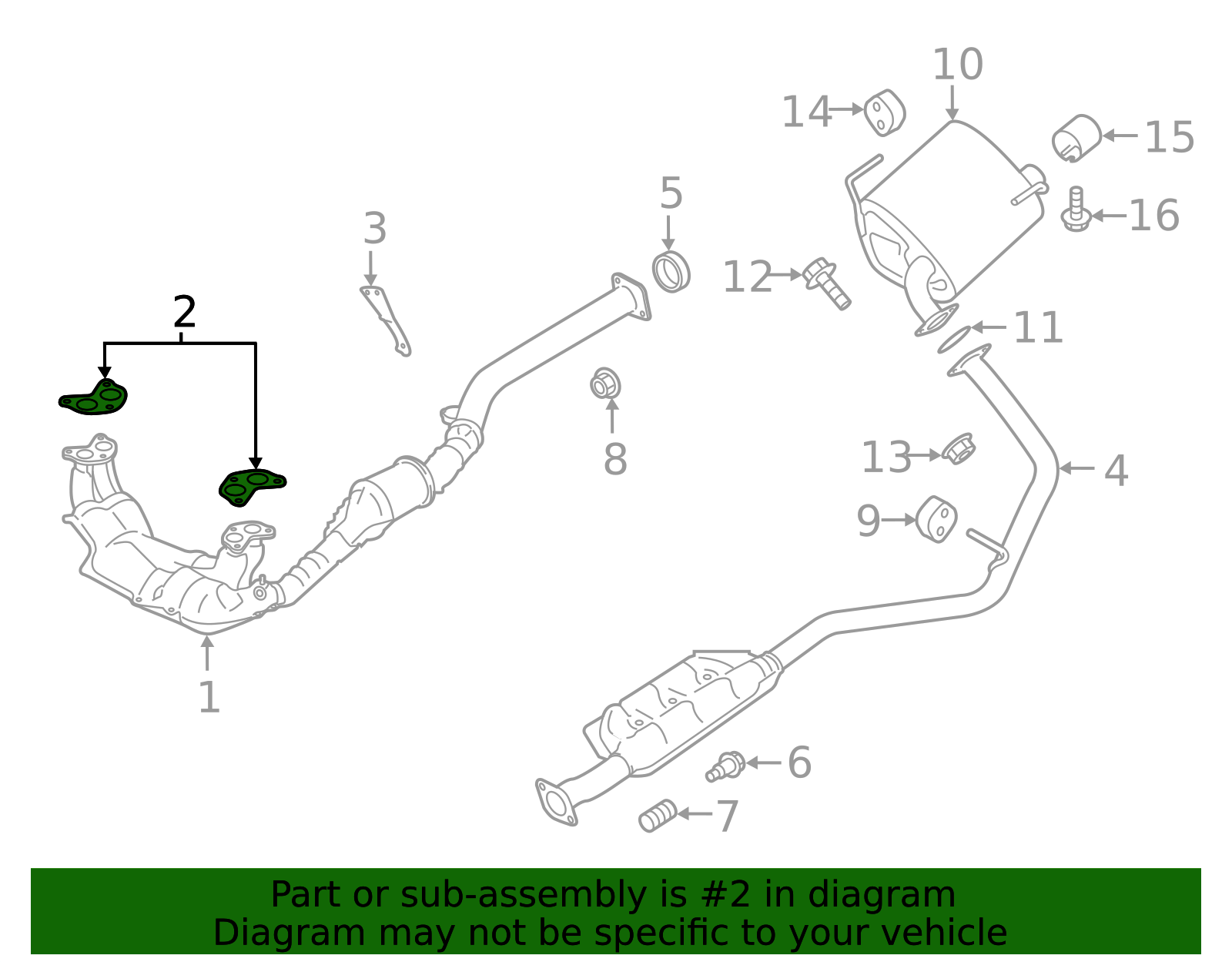 1990-2025 Subaru Gasket 44616AA291 | Subaru Parts Store