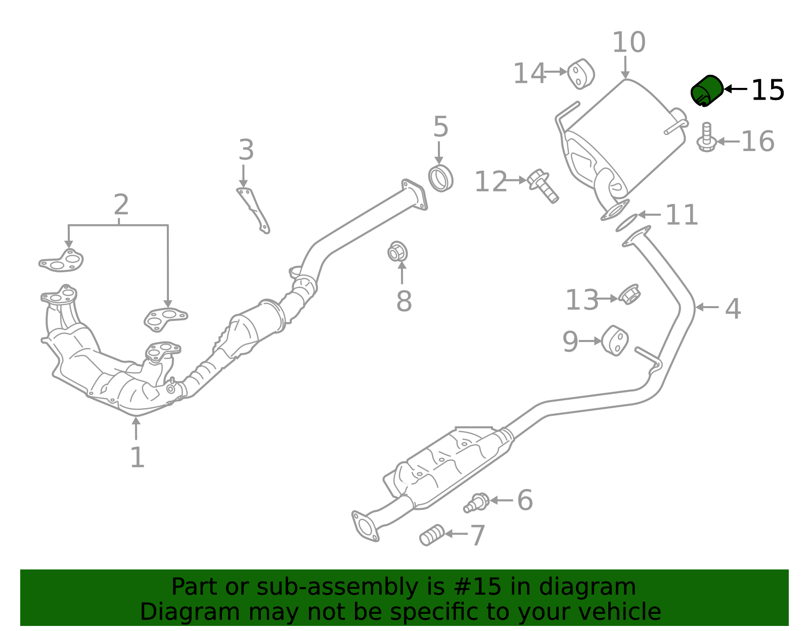 2017-2025 Subaru Tailpipe Extension 44370FL000 | Subaru Parts Store