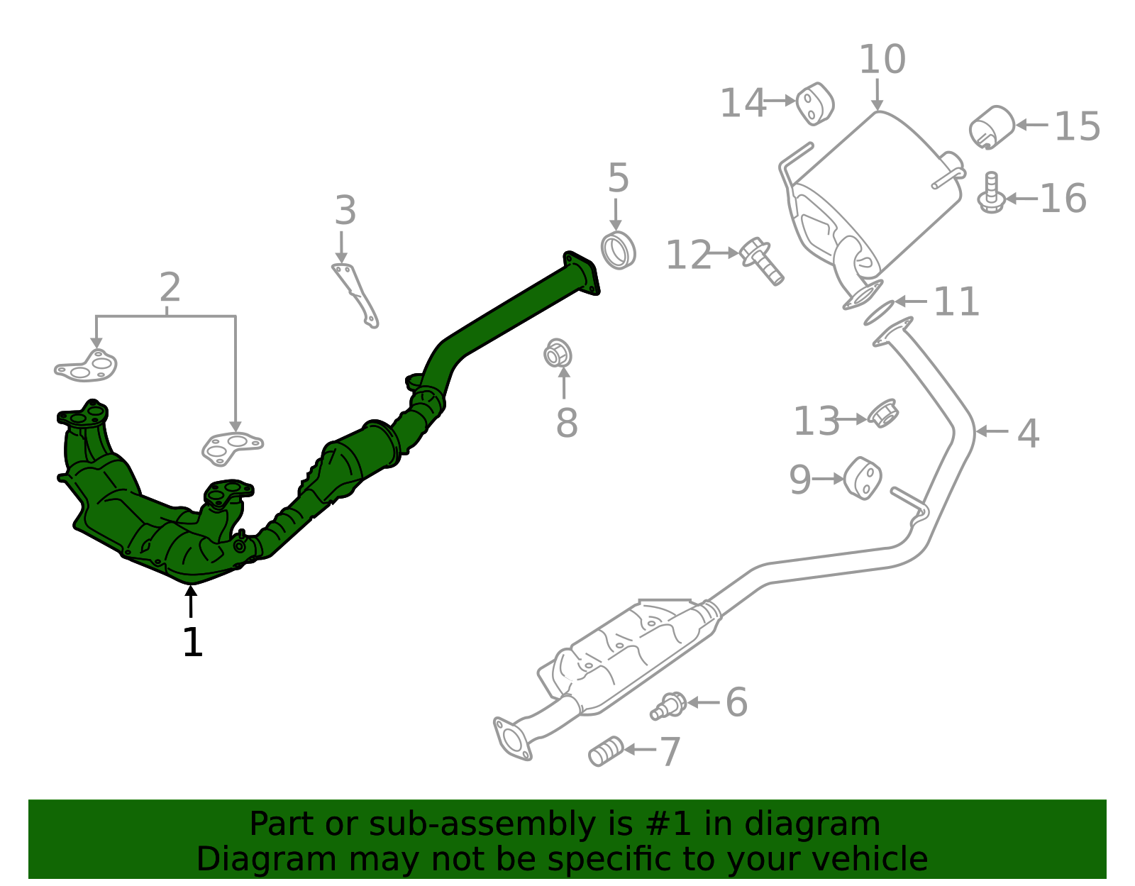 2019-2024 Subaru Converter & Pipe 44620AE550 | Subaru Online Parts